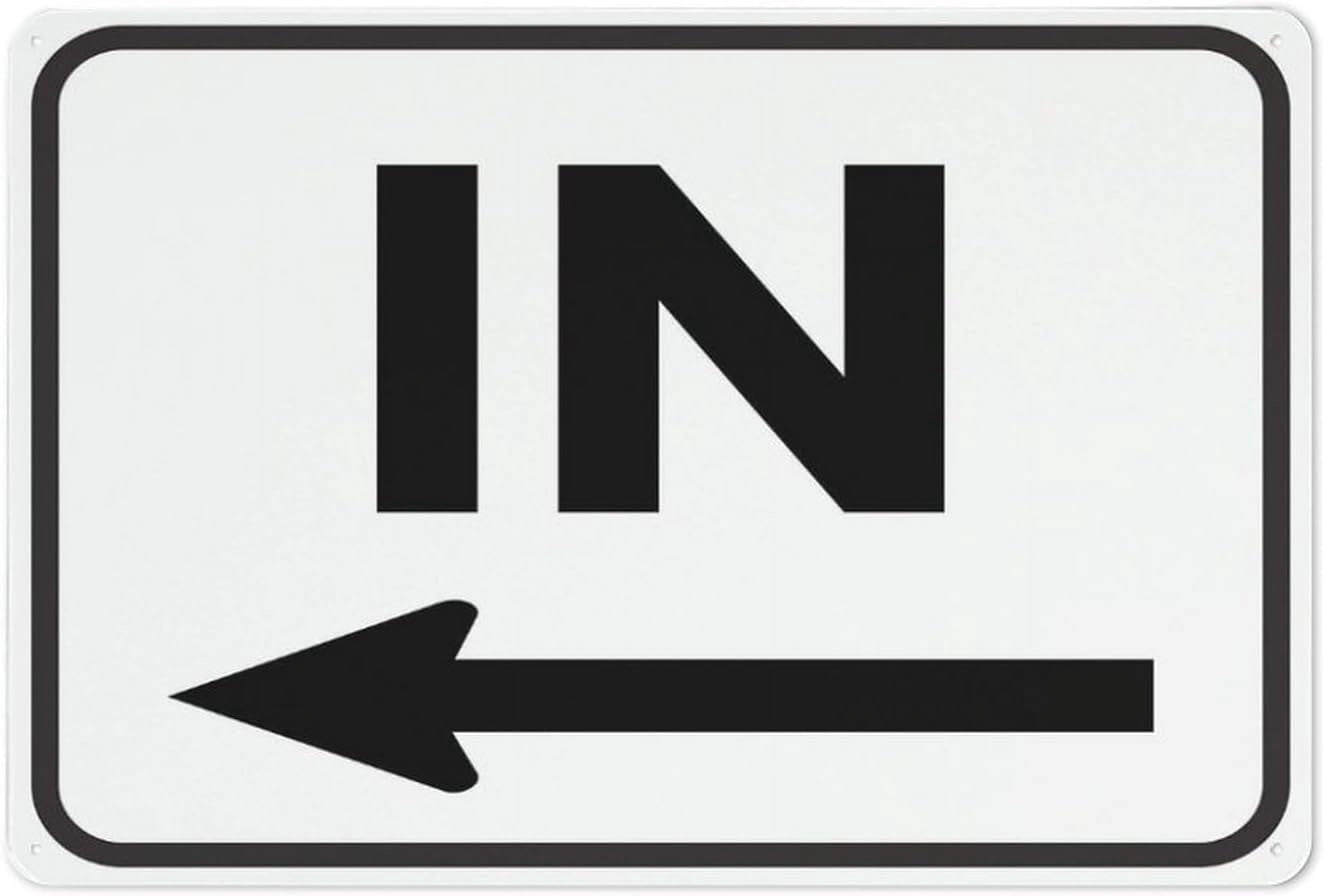 In (Left Arrow) Sign 12 X 8 Inch Metal Sign Rustproof Aluminum ...