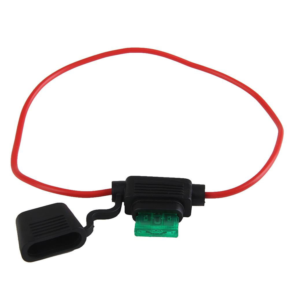 In Line Standard Fuse Holder & Cable For 12V 30A Fuses Car - Walmart.com