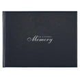 In Loving Memory Life Photo Guest Book with Navy Faux Leather ...