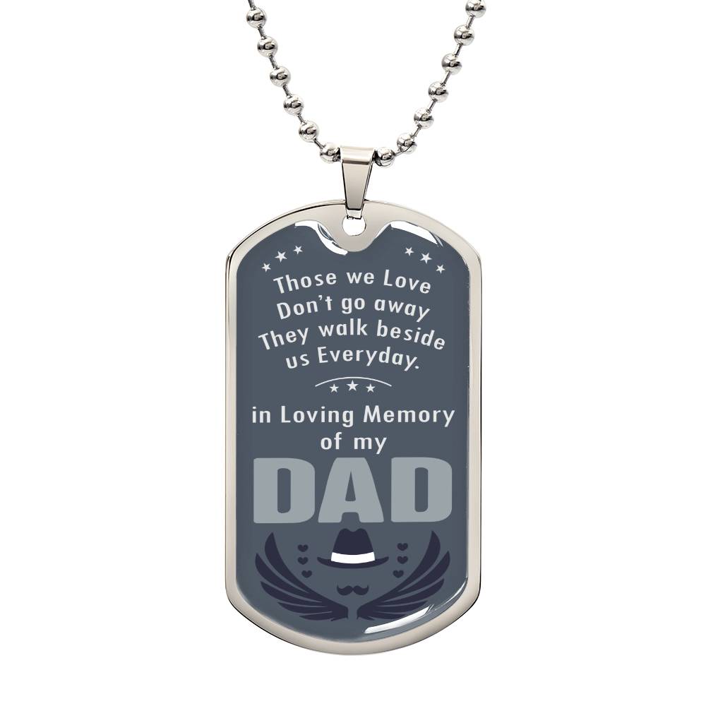 In Loving Memory Of My Dad B. - Dog Tag Pendant - Graphic Military Dog ...
