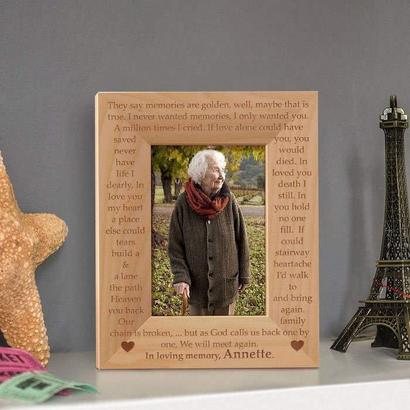 In Loving Memory Personalized Wooden Picture Frame 3 1/2" x 5" Brown ...