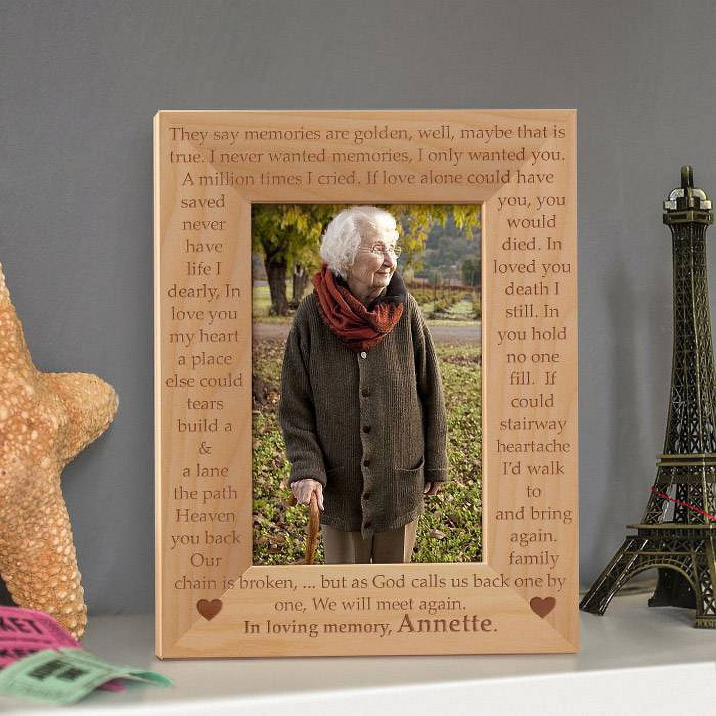 In Loving Memory Personalized Wooden Picture Frame 4" x 6" Brown ...