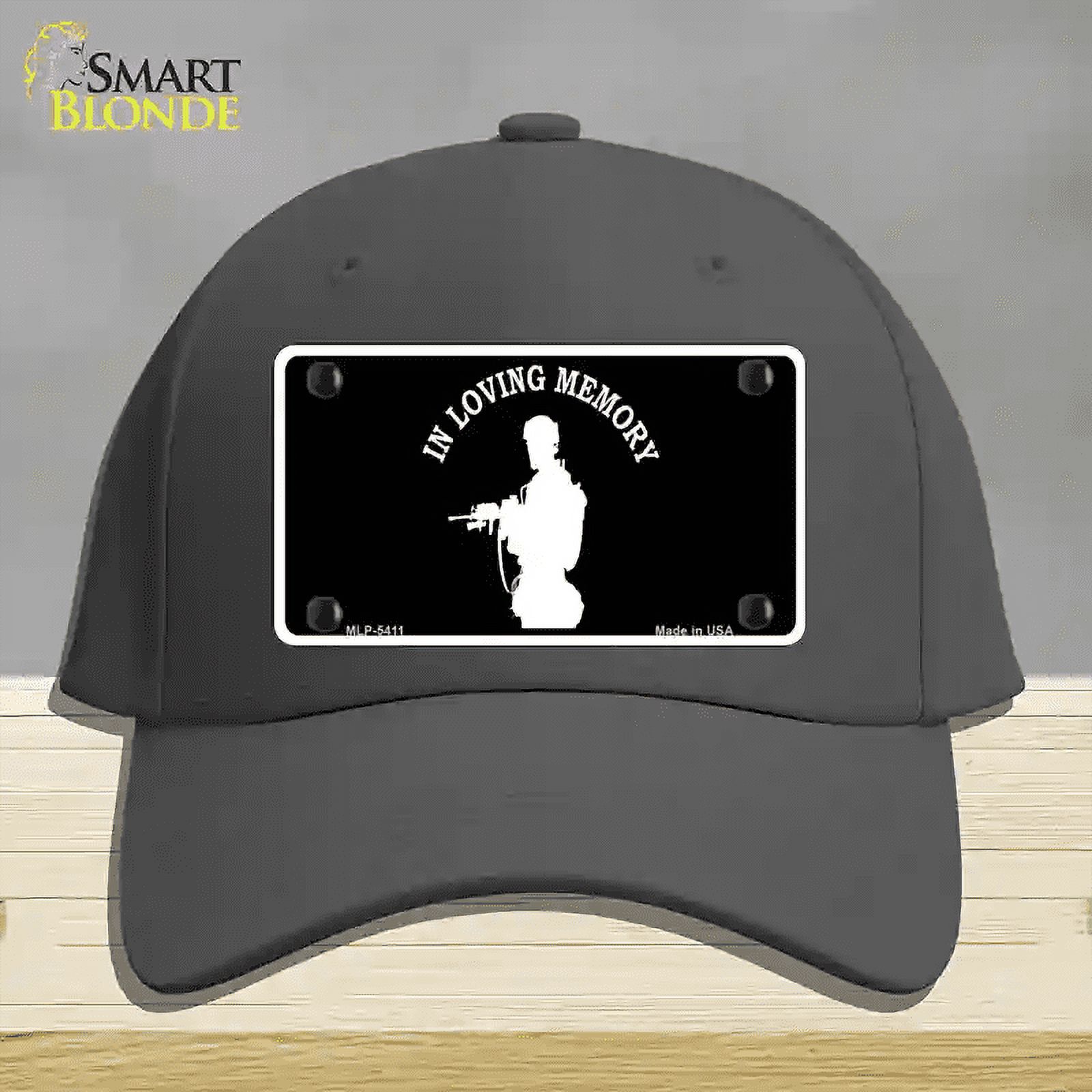 In Loving Memory Standing Novelty License Plate Hat Cotton Charcoal ...