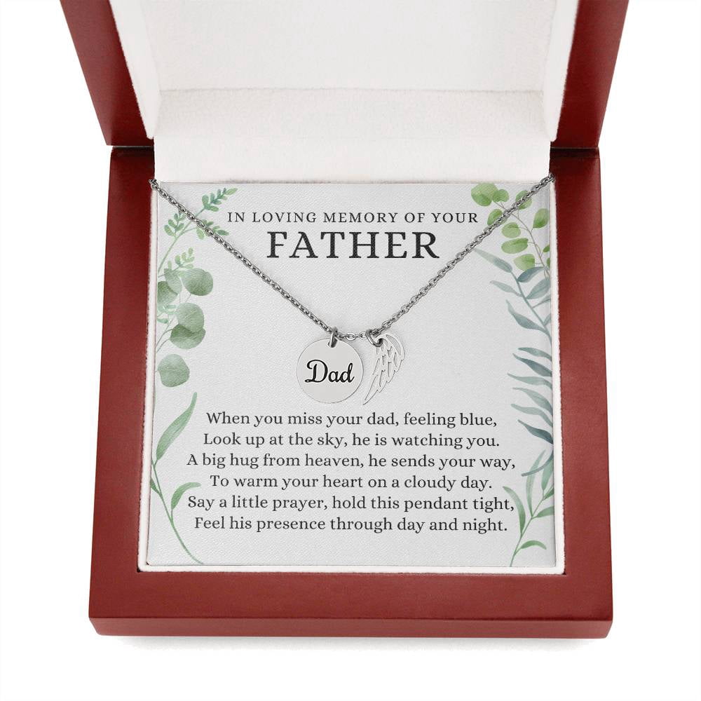 In Loving Memory of Your Father, Hug From Heaven, Dad Memorial Angel ...