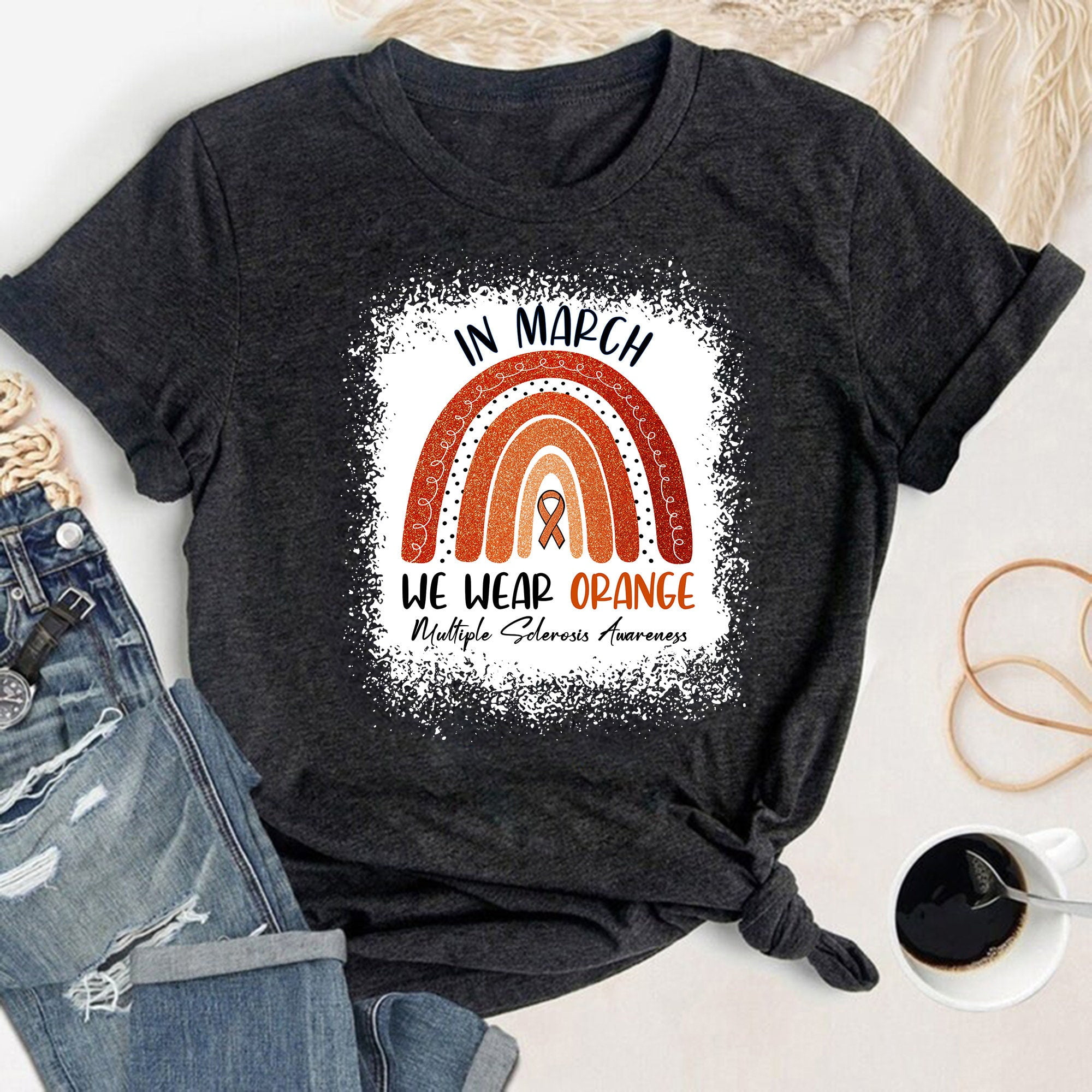 In March We Wear Orange Shirt, Multiple Sclerosis Shirt, MS Awareness ...