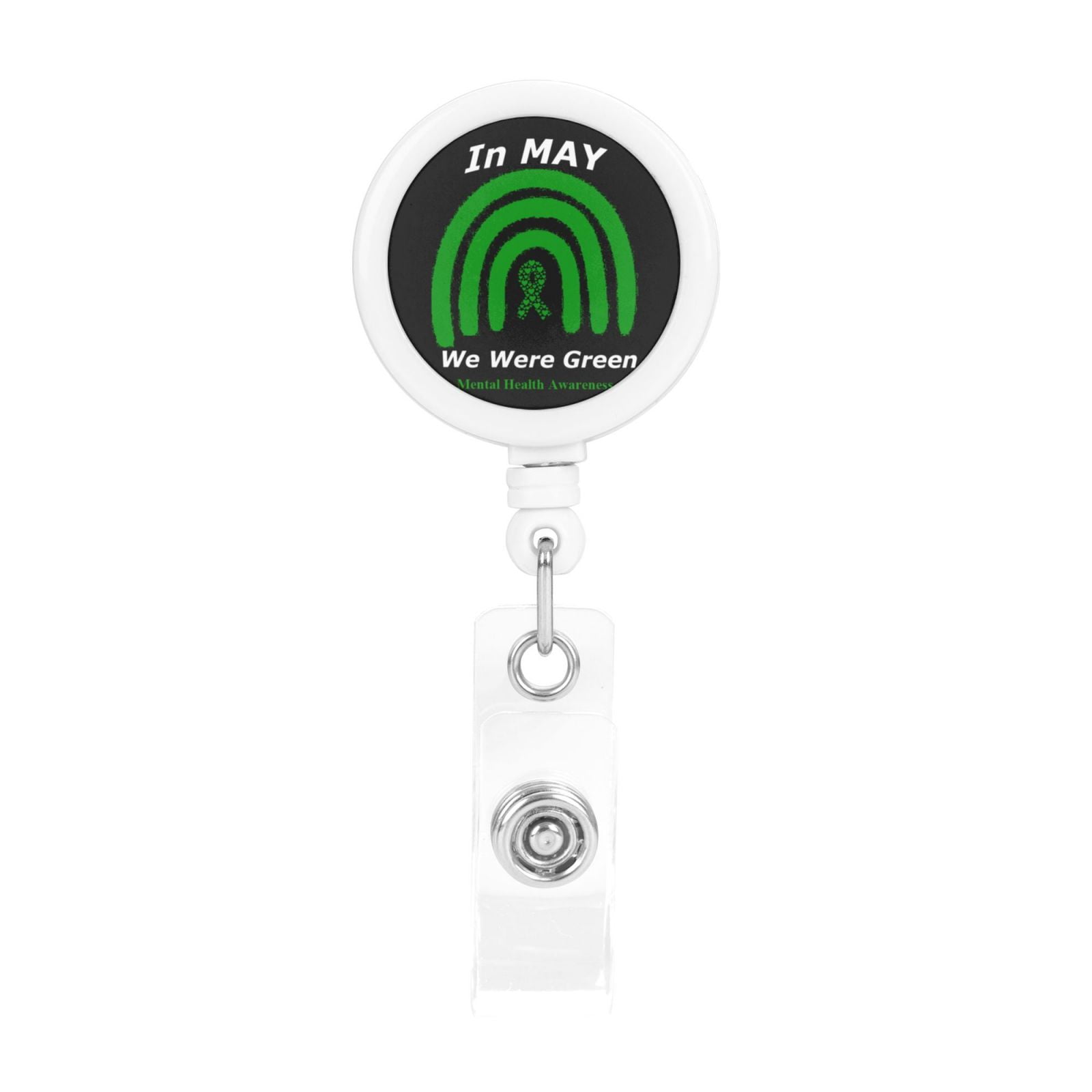 In May We Wear Green Mental Health Awareness Month Badge Reel ...