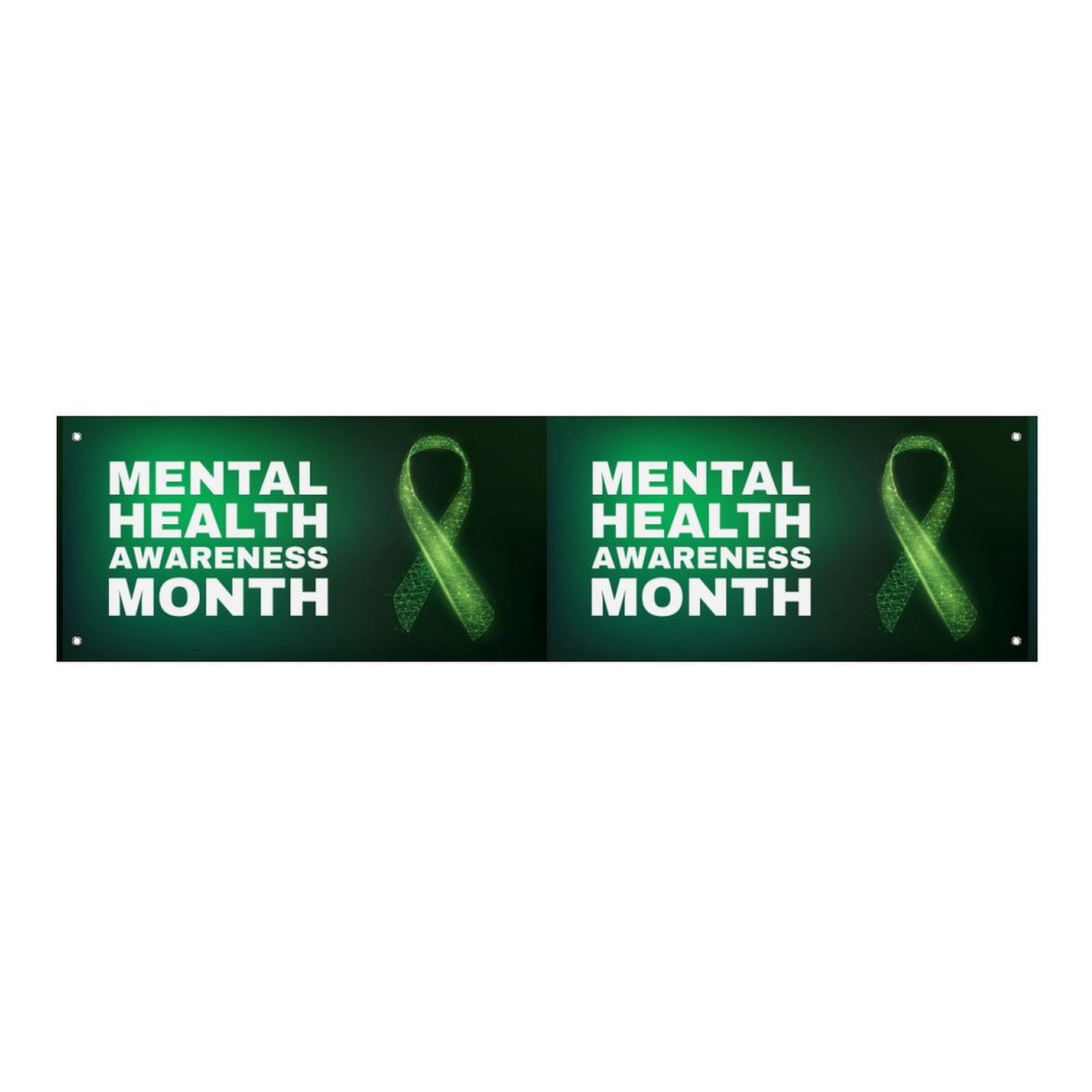 In May We Wear Green Mental Health Awareness Month Banners Flag Hanging ...