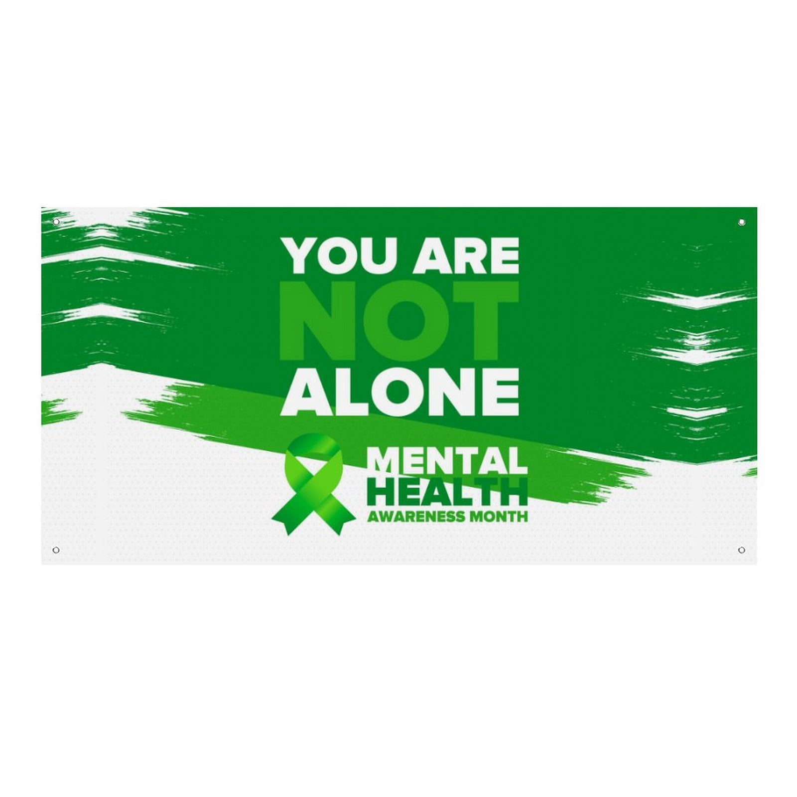 In May We Wear Green Mental Health Awareness Month Banners Flag Hanging ...
