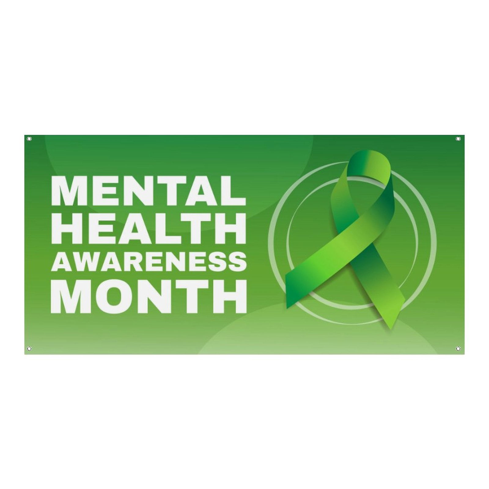 In May We Wear Green Mental Health Awareness Month Banners Flag Hanging ...