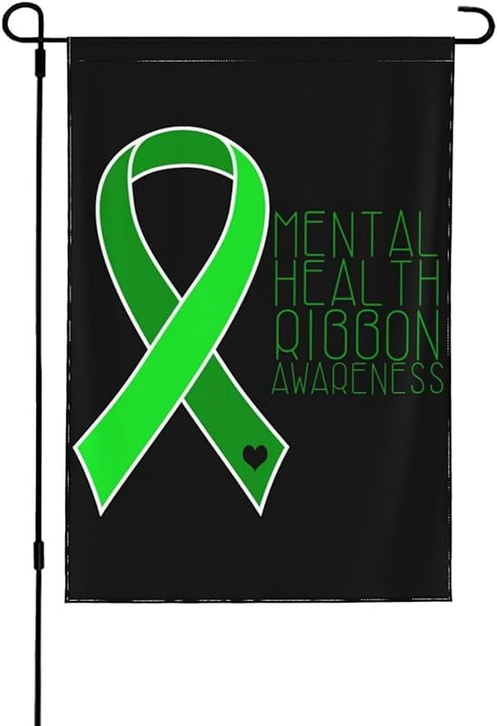 In May We Wear Green Mental Health Awareness Month Garden Flags 12.5 x ...