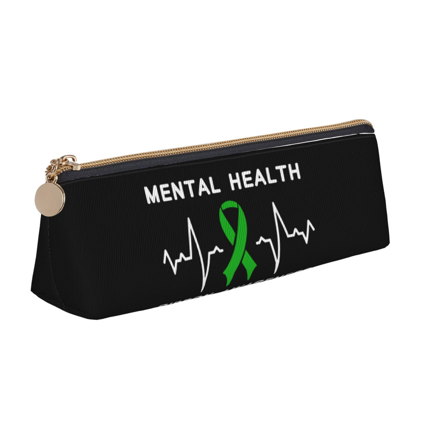 In May We Wear Green Mental Health Awareness Month Pencil Case Leather ...