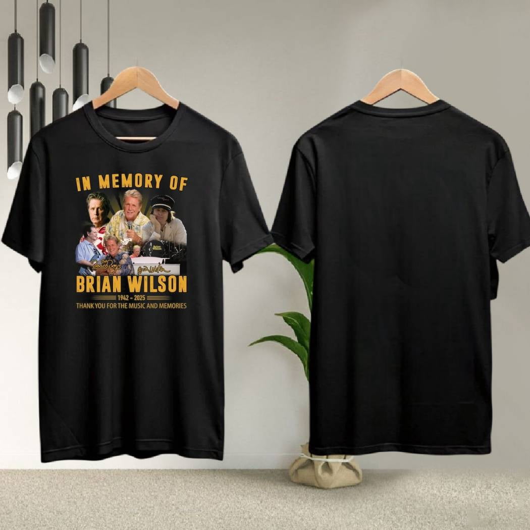 In Memory Of Brian Wilson The Beach Boys 1942-2025 T-shirt - Walmart.com