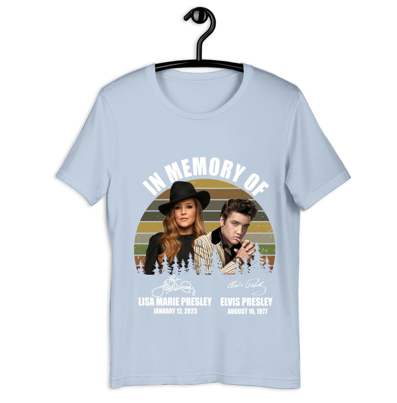 In Memory Of Lisa Marie Presley And Elvis Presley Signatures Shirt ...