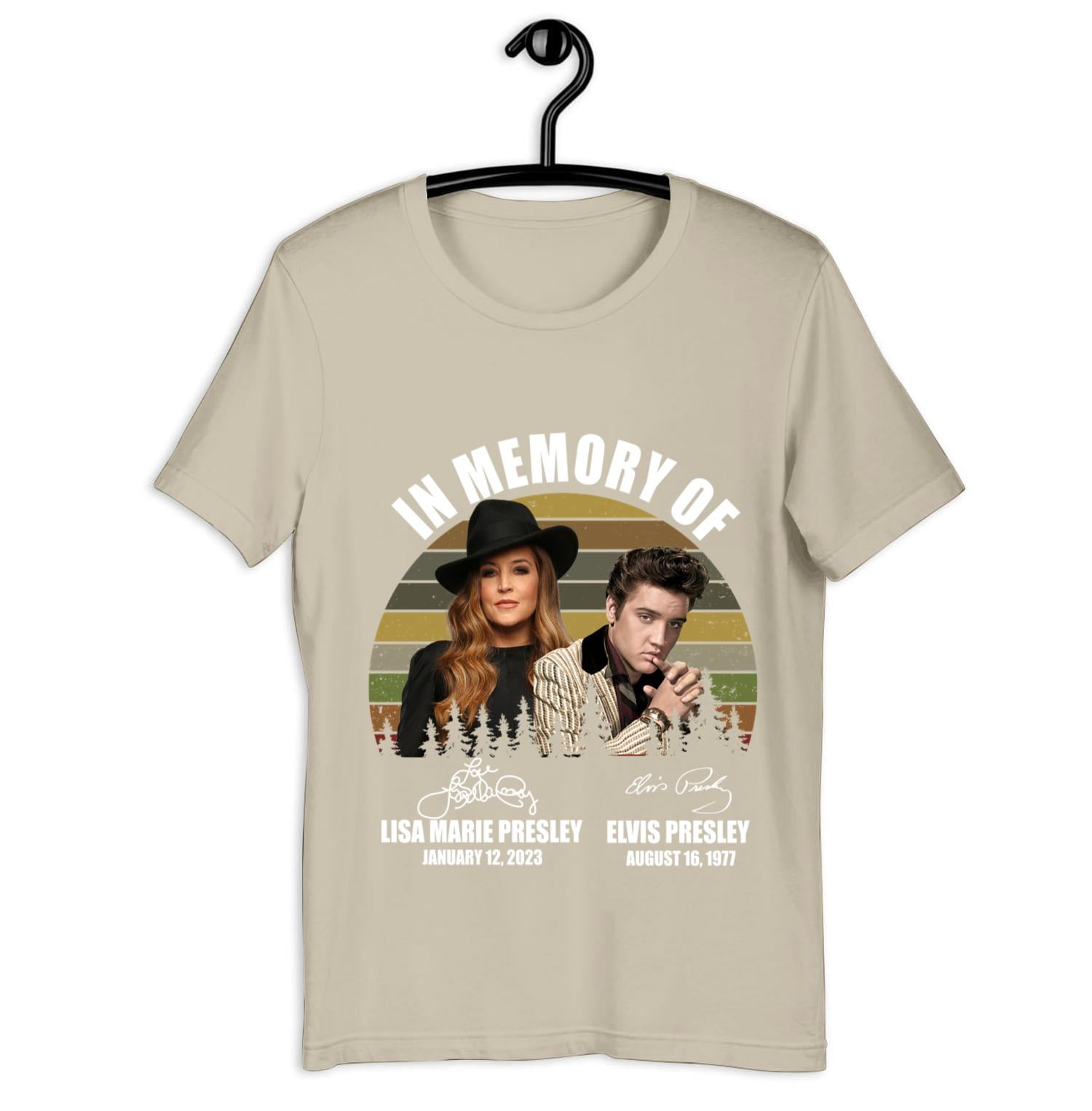 In Memory Of Lisa Marie Presley And Elvis Presley Signatures Shirt ...
