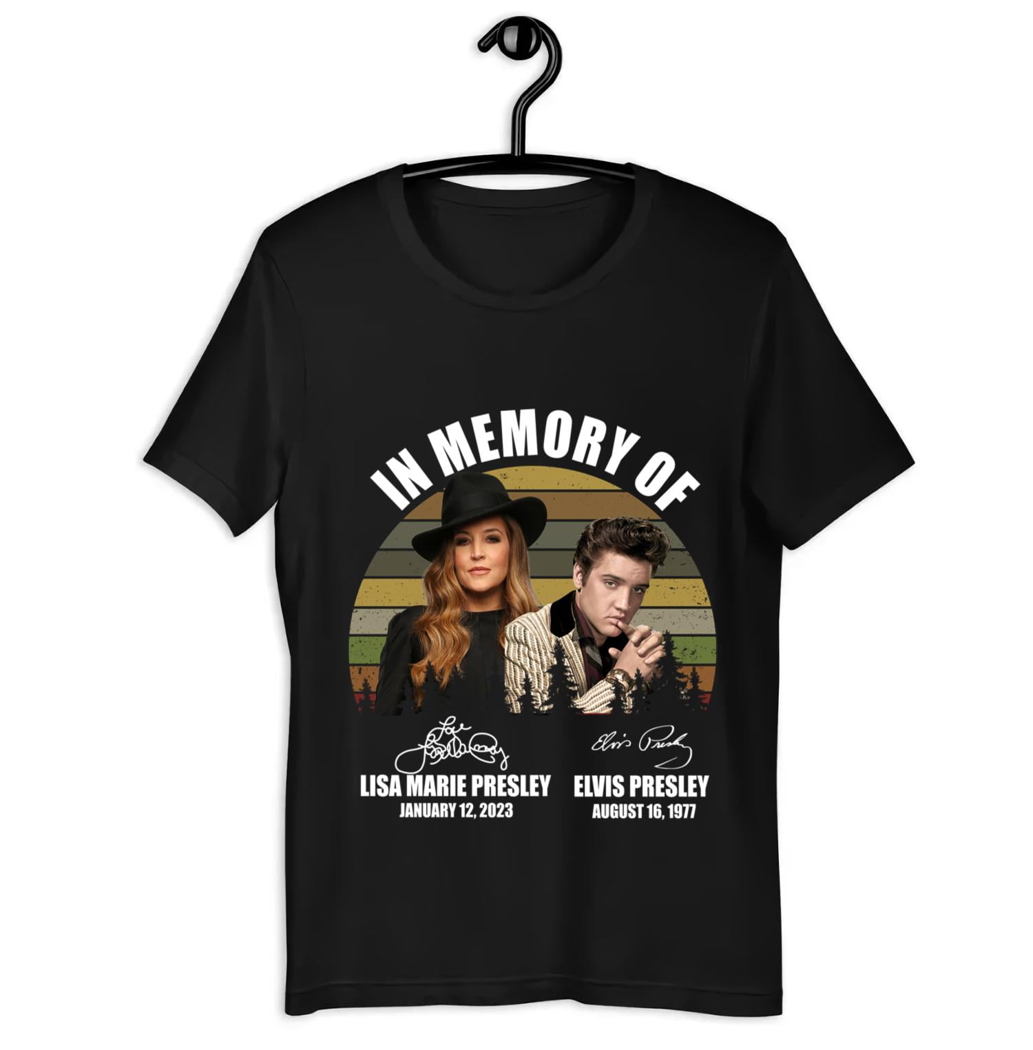 In Memory Of Lisa Marie Presley And Elvis Presley Signatures Shirt ...