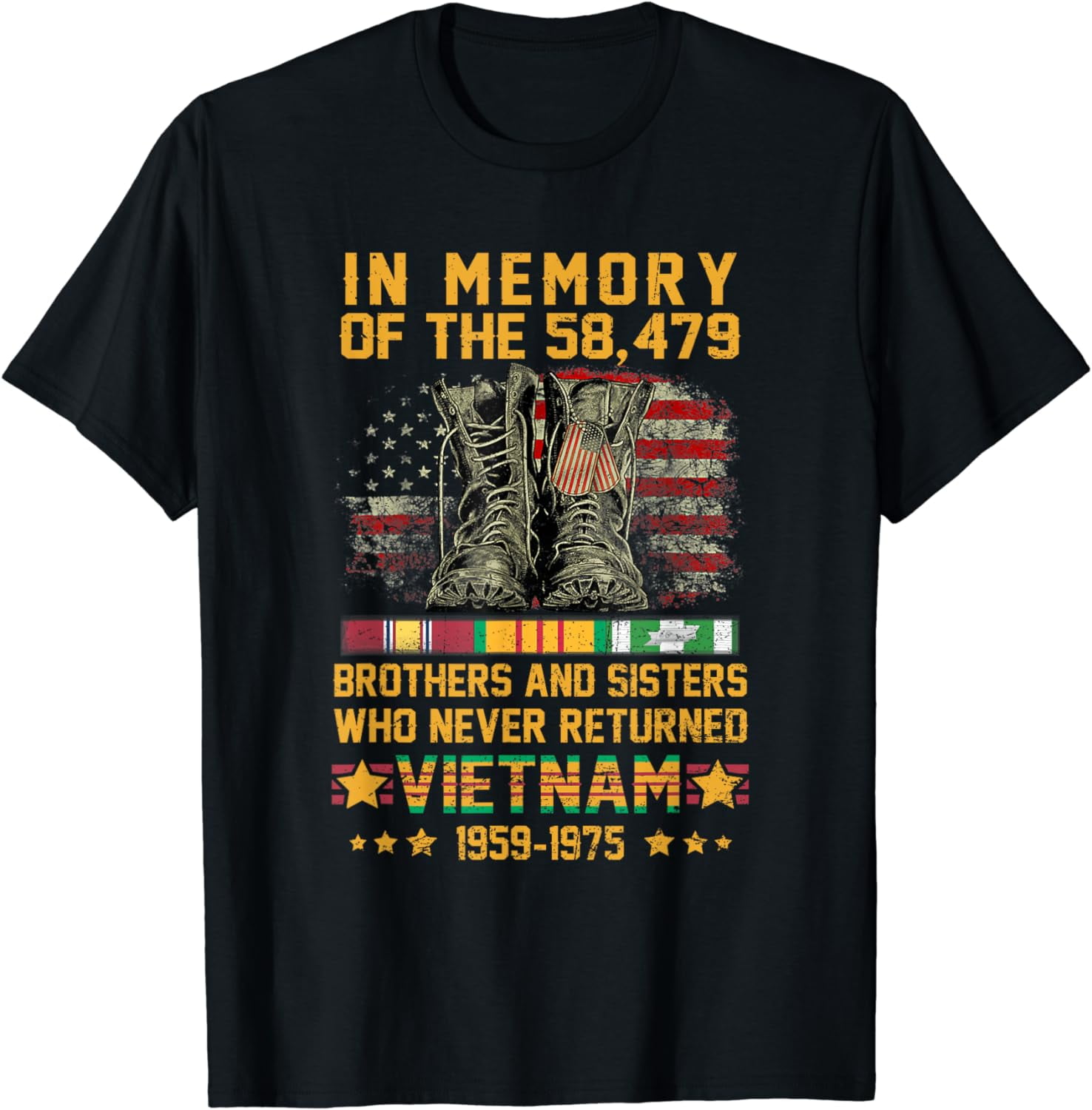 In Memory Of The 58479 Brothers And Sisters Vietnam Veteran T-Shirt ...