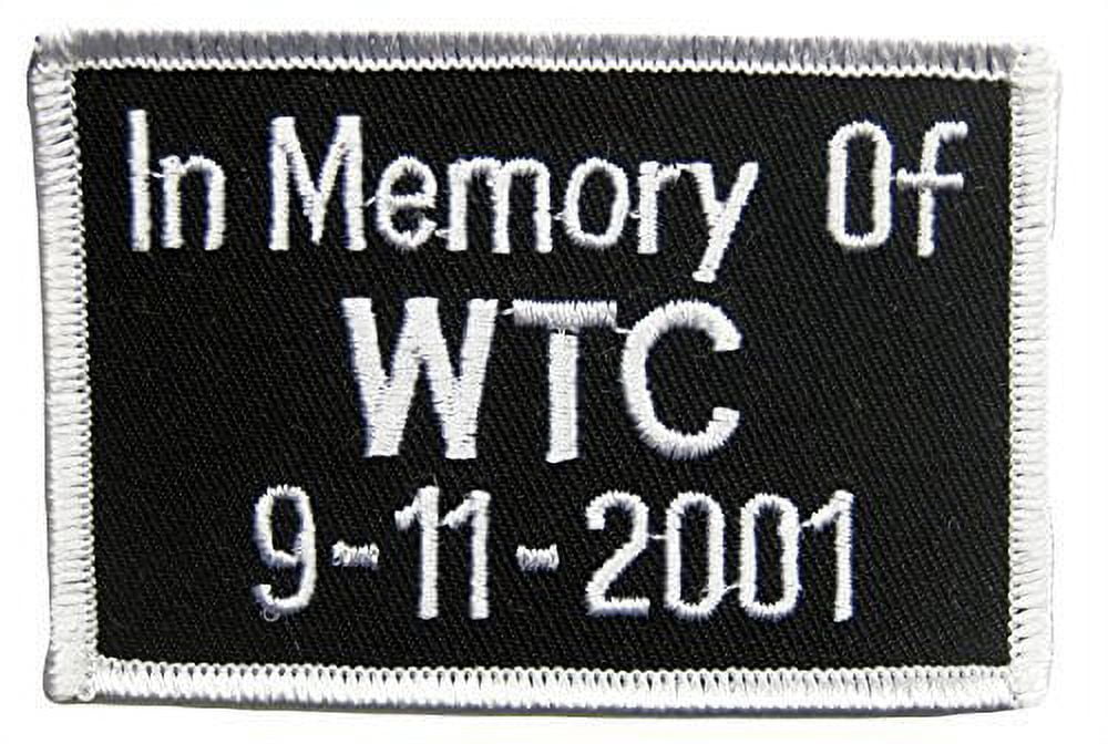 In Memory Of WTC World Trade Center 9-11-2001 Biker Iron On Embroidered ...