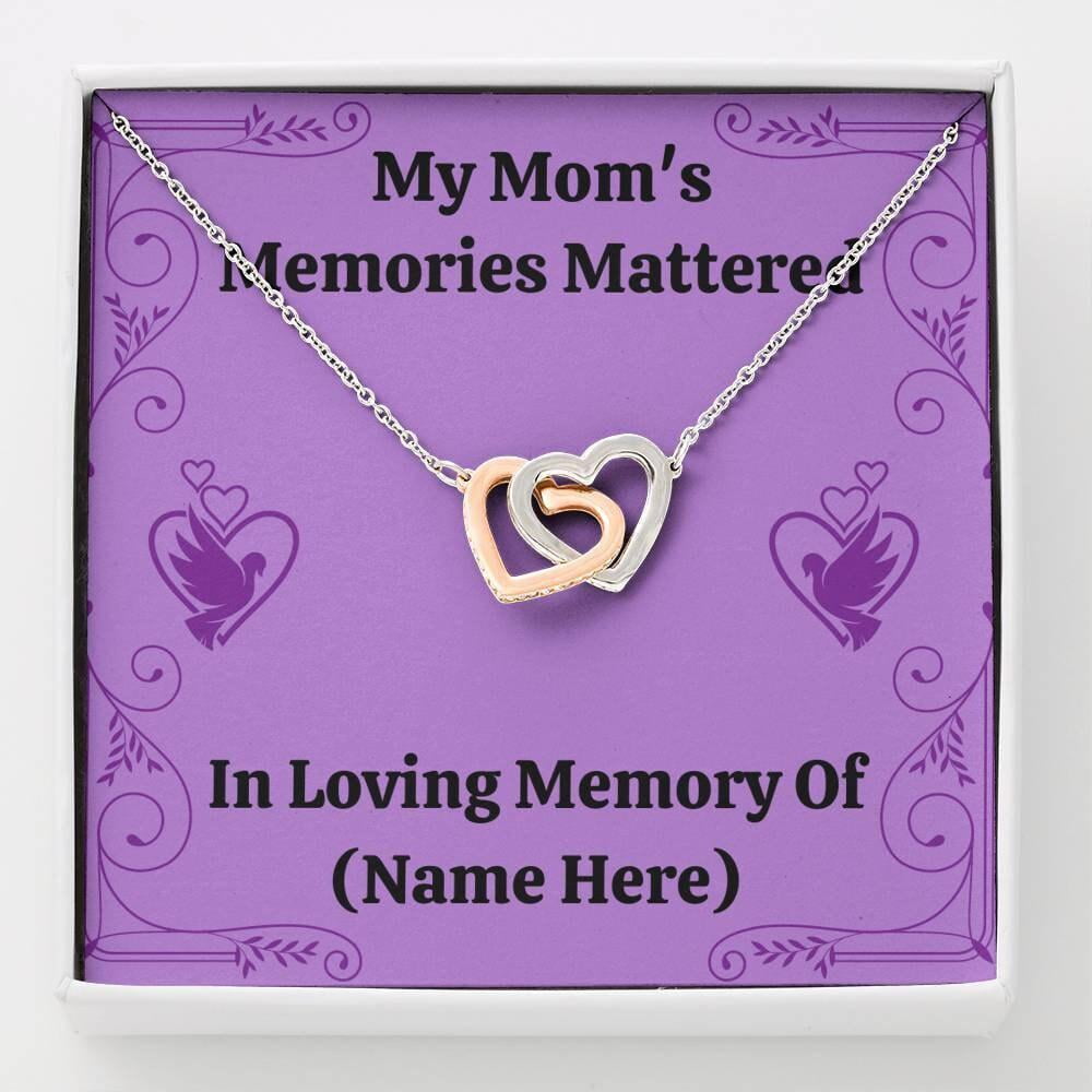 In Memory of Mom Necklace, Alzheimers In Memory Of Mom Remembrance ...