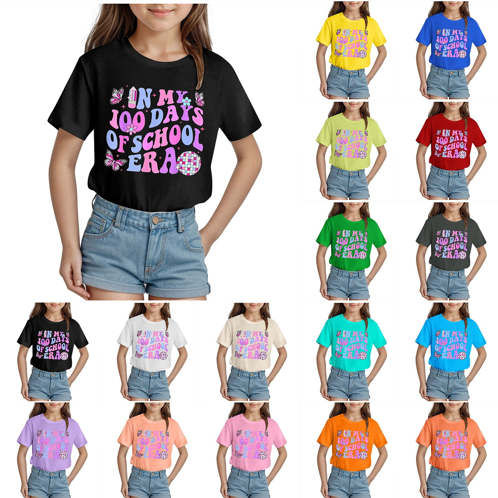 In My 100 Days of School Era Retro Disco 100th Day of School T-Shirt ...