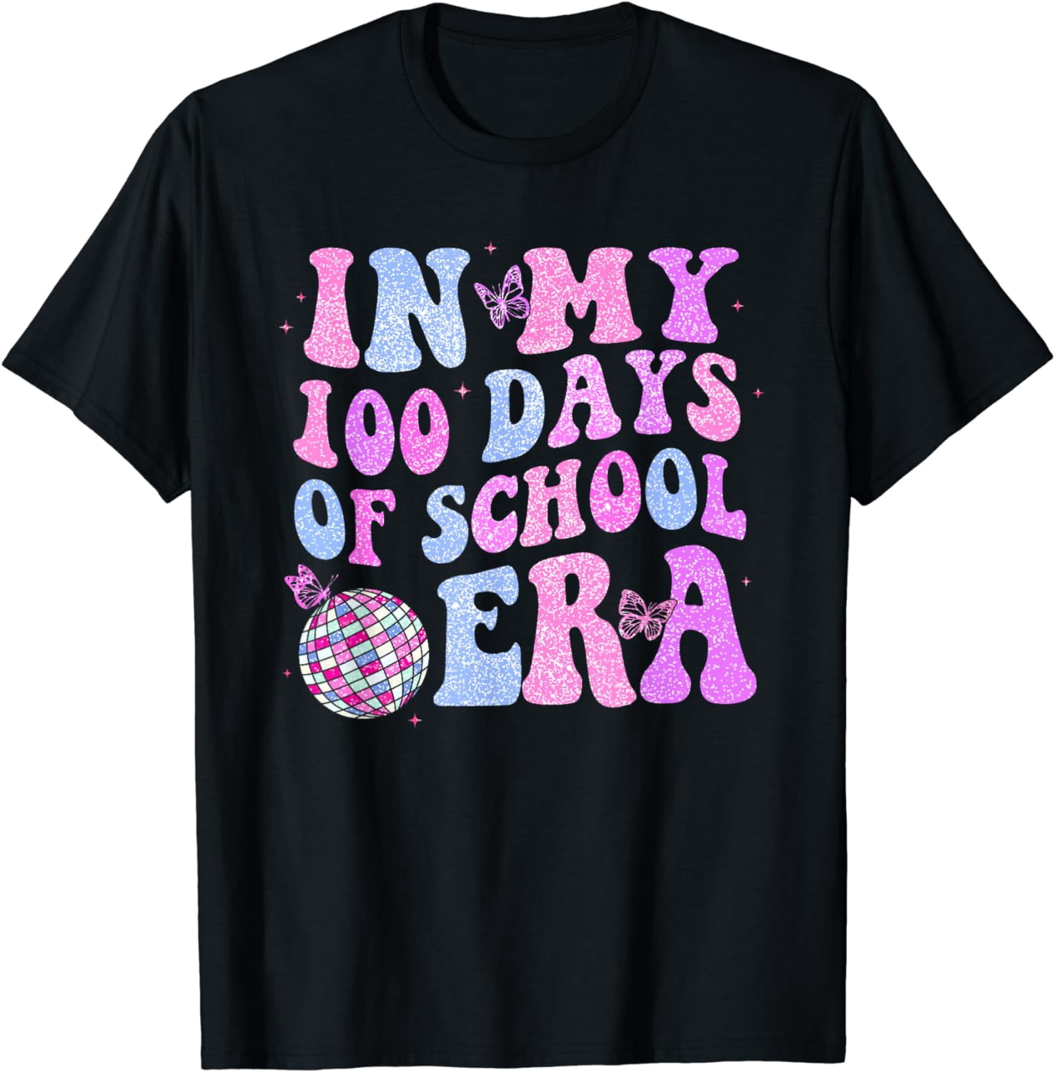 In My 100 Days of School Era Retro Disco 100th Day of School T-Shirt ...