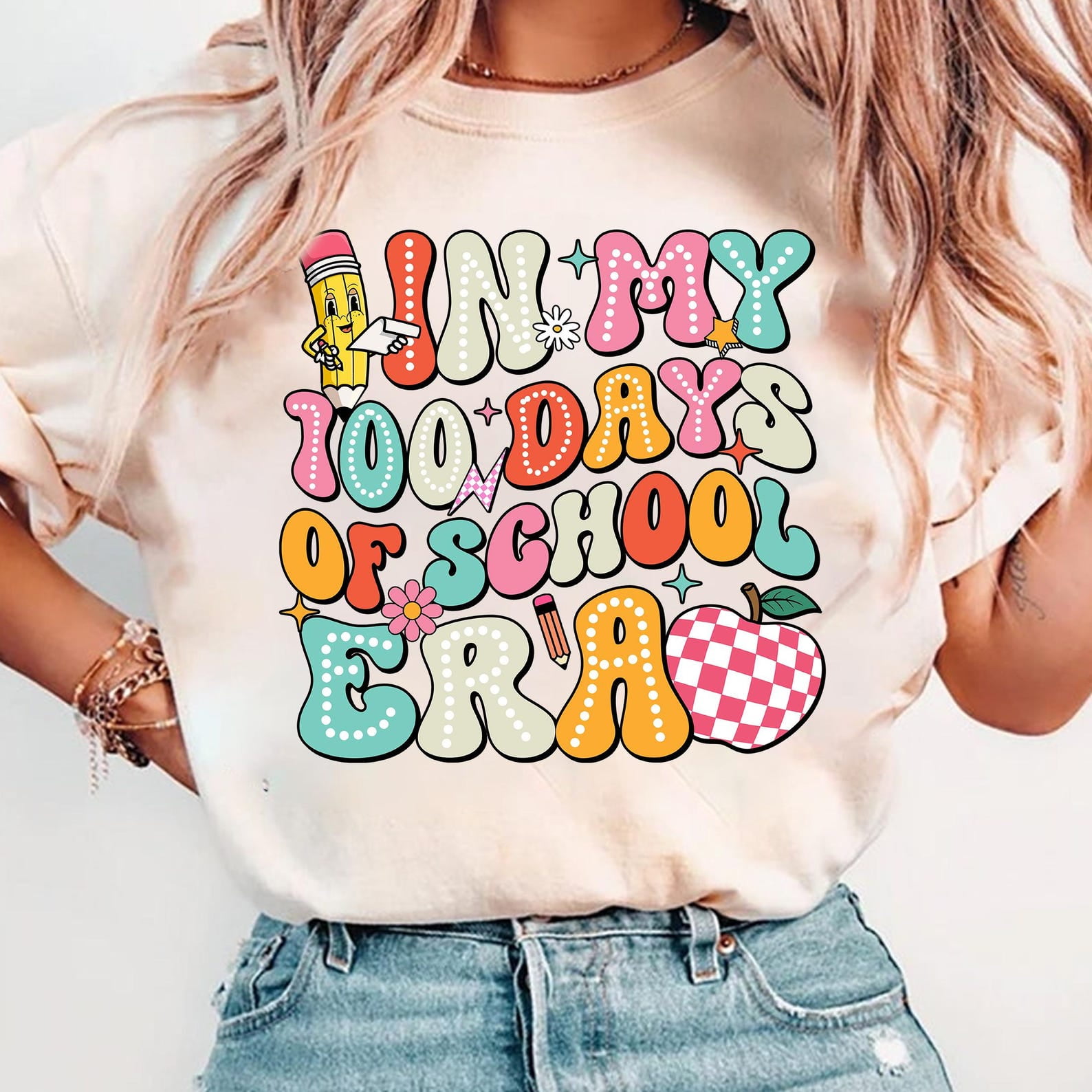 In My 100 Days of School Era T-Shirt, Retro 100 Days School Shirt ...