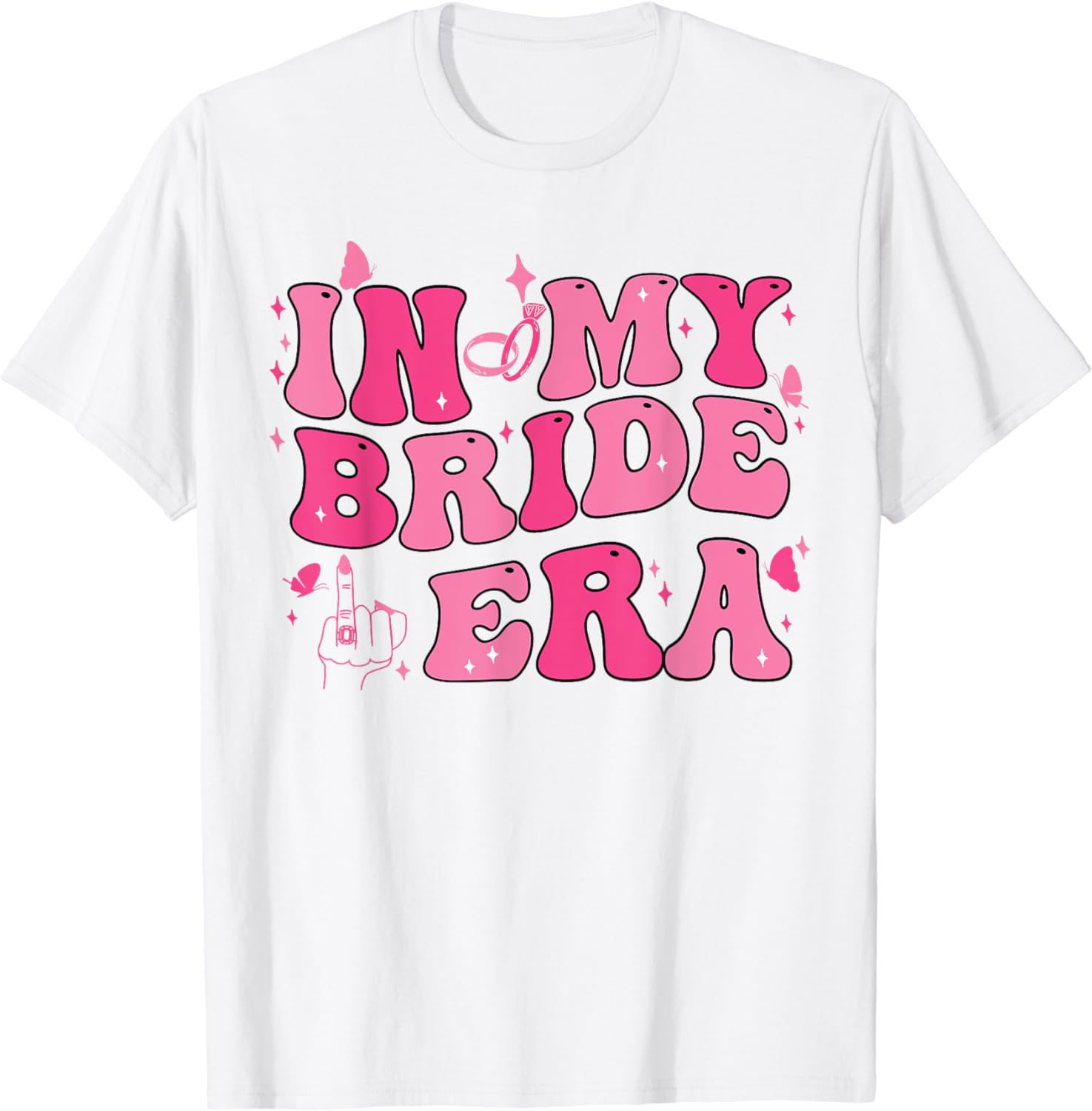 In My Bride Era Groovy Bride Bachelorette Party Bridesmaid T-Shirt ...