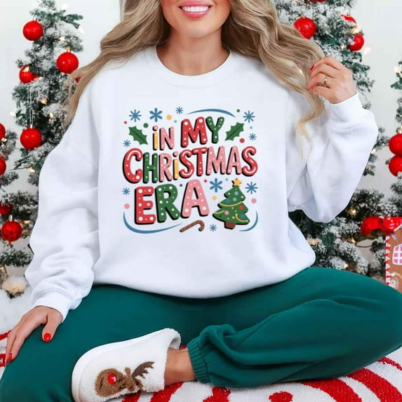 In My Christmas Era Groovy Lights Festive Holiday Vibes Graphic ...