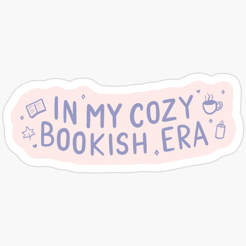 In My Cozy Bookish Era Sticker Phone Decal Water Bottle Stickers Car ...