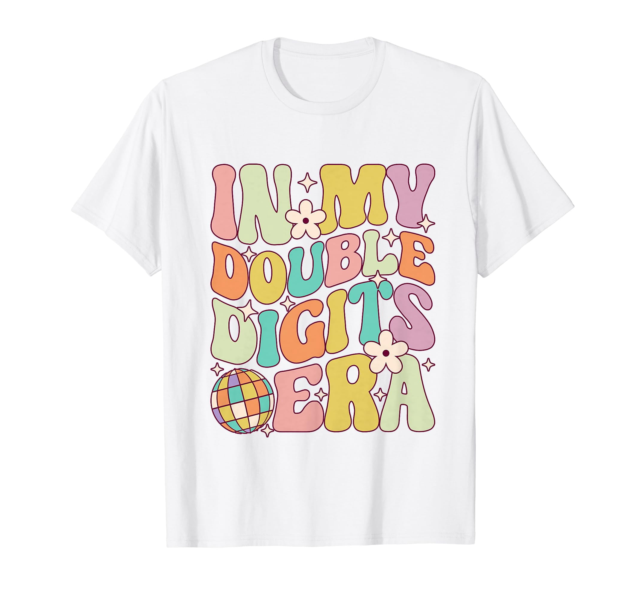 In My Double Digits Era Retro 10 Year Old 10th Birthday T-Shirt ...