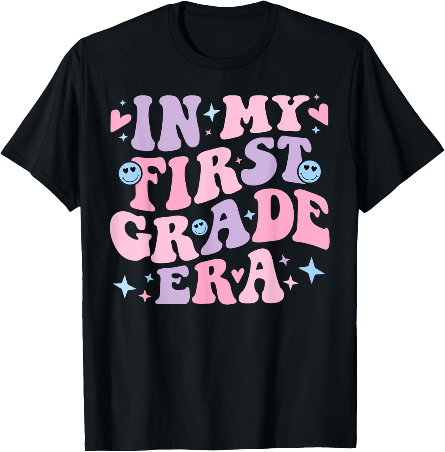 In My First Grade Era Girl Back To School 1st Grade Teacher T-Shirt ...