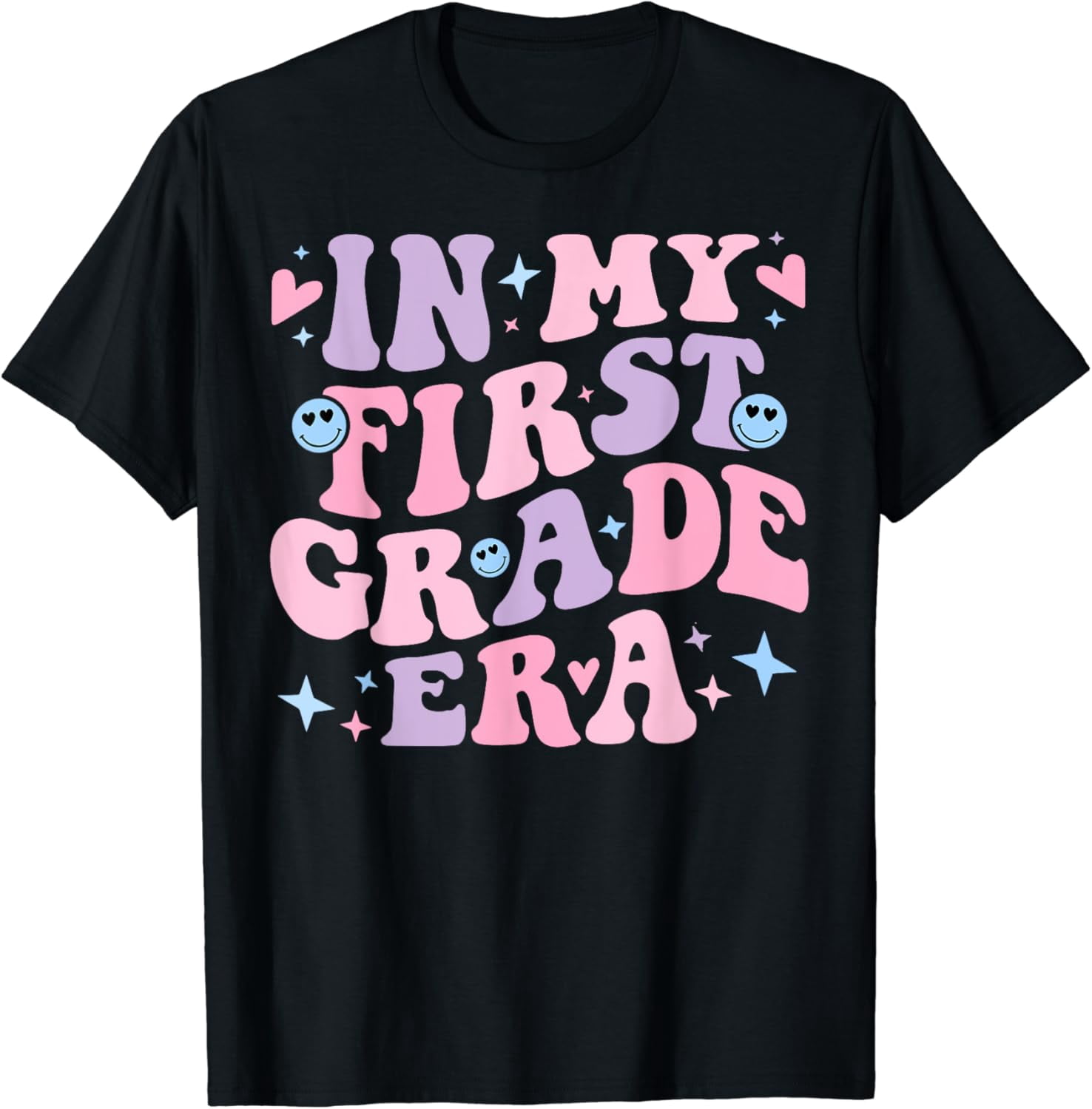 In My First Grade Era Girl Back To School 1st Grade Teacher T-Shirt ...