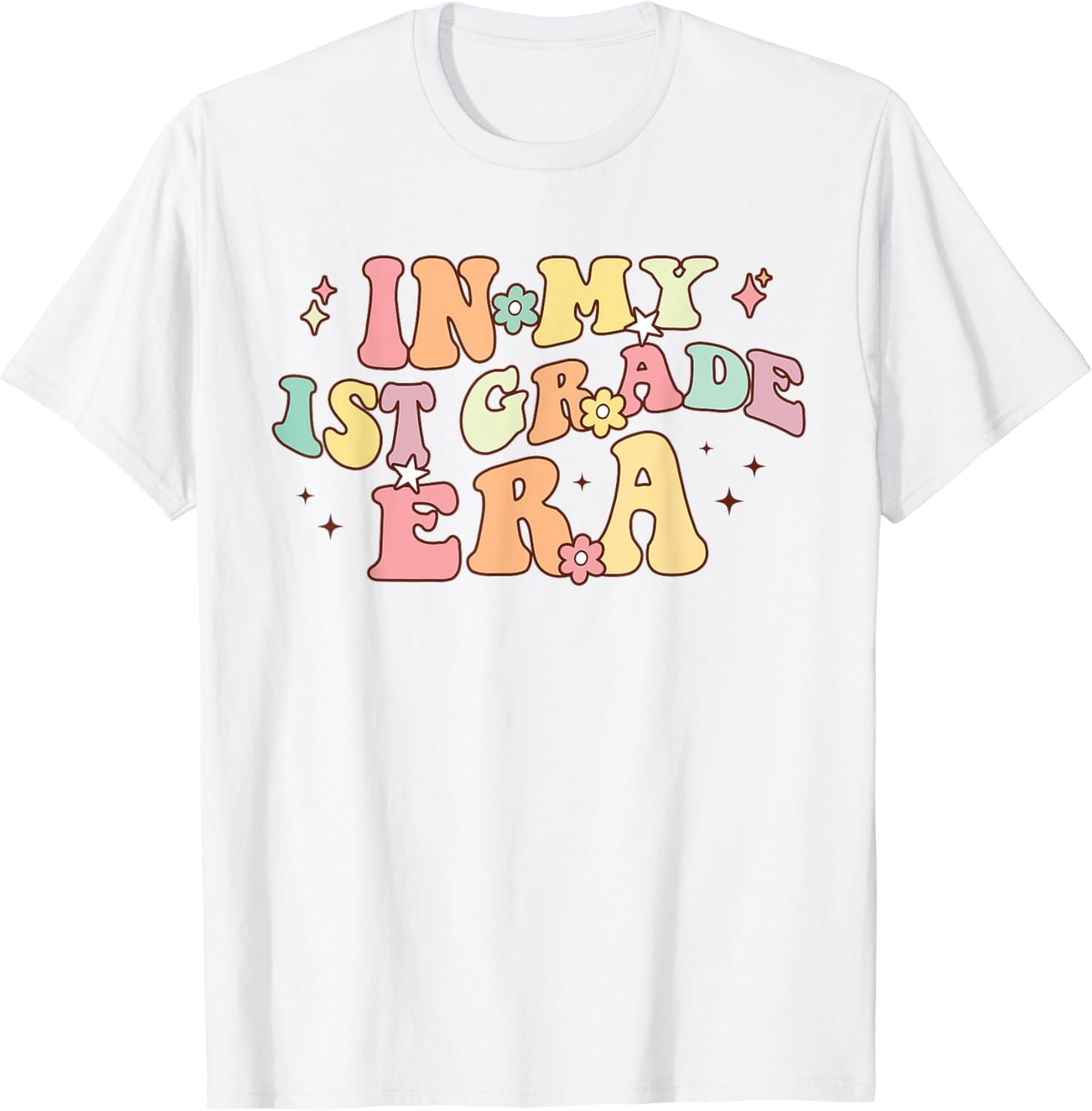 In My First Grade Era Retro Back To School Teacher Student T-Shirt ...