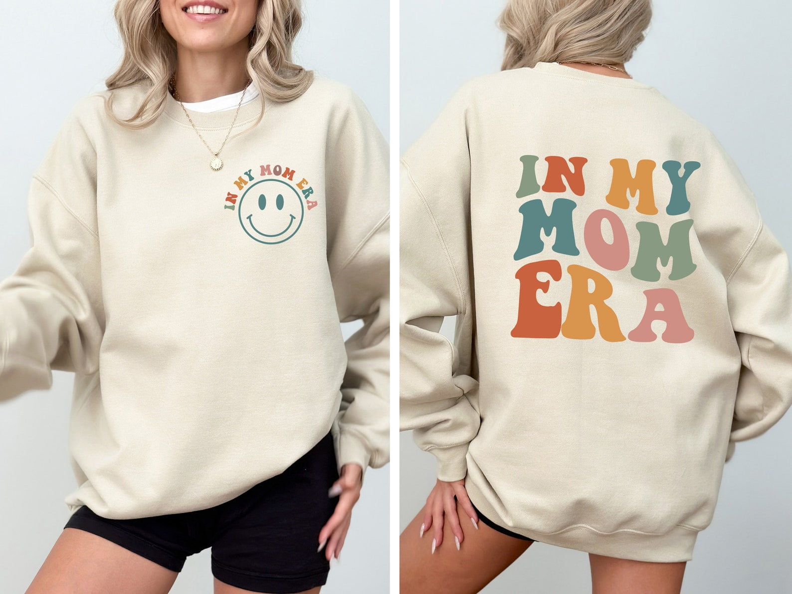 In My Mom Era Sweatshirt, Mama Front & Back, Mom Sweatshirt, Mom Era ...