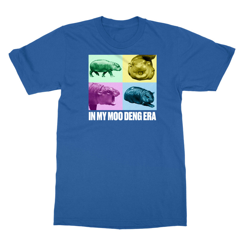 In My Moo Deng Era Cute Pygmy Hippo Funny Meme Unisex T-Shirt (Royal ...