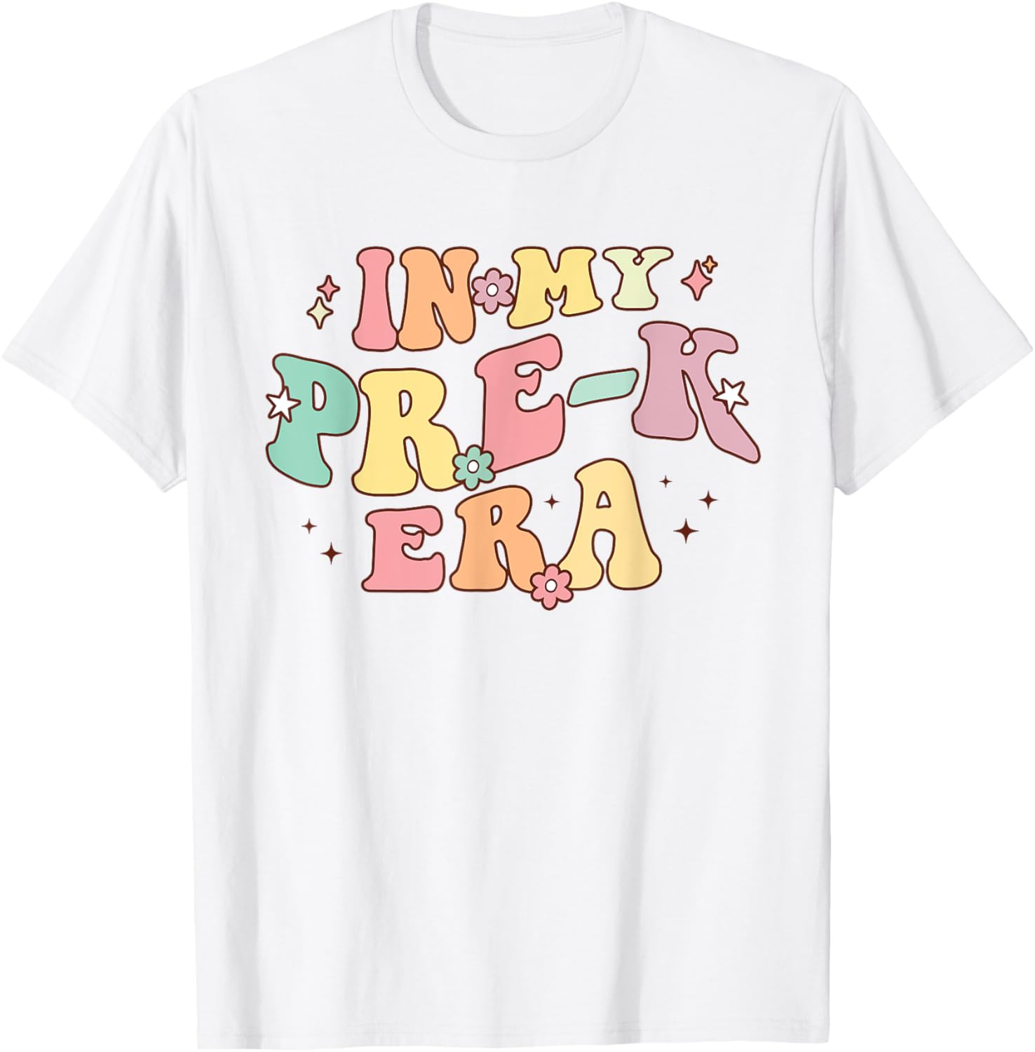 In My Pre-K Era Retro Back To School Groovy Teacher Student T-Shirt ...