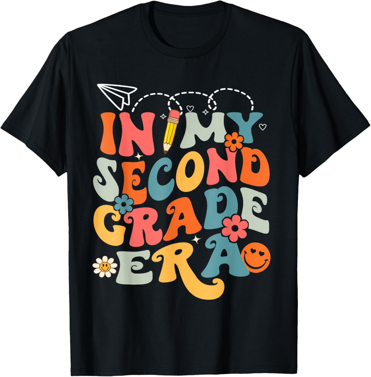 In My Second Grade Era Groovy 2nd Grade Back to School Kids T-Shirt ...