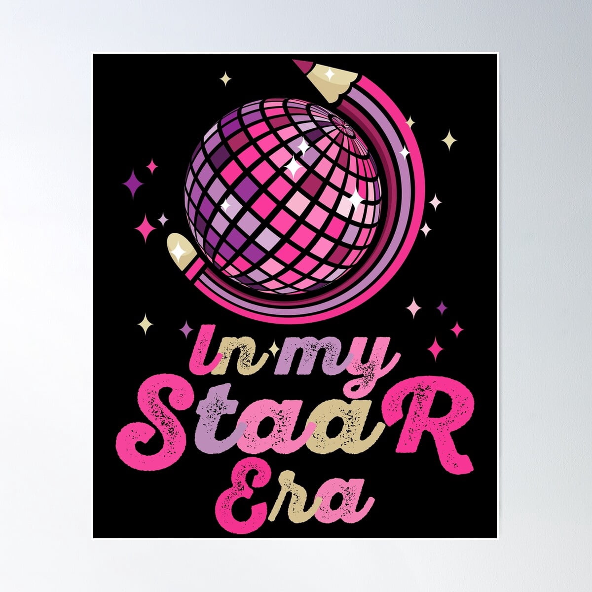 In My Staar Era Exam Testing Day Funny Teacher Globe Poster Wall Art ...
