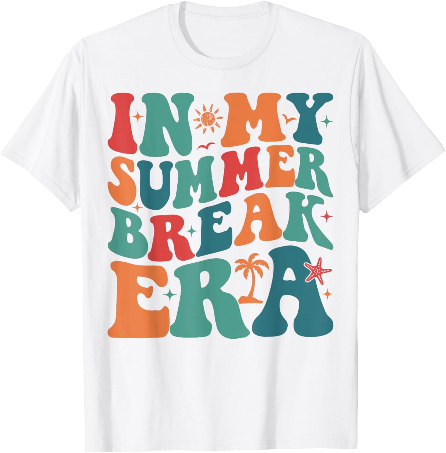 In My Summer Break Era Groovy Teacher Summer Break Vacation T-Shirt ...