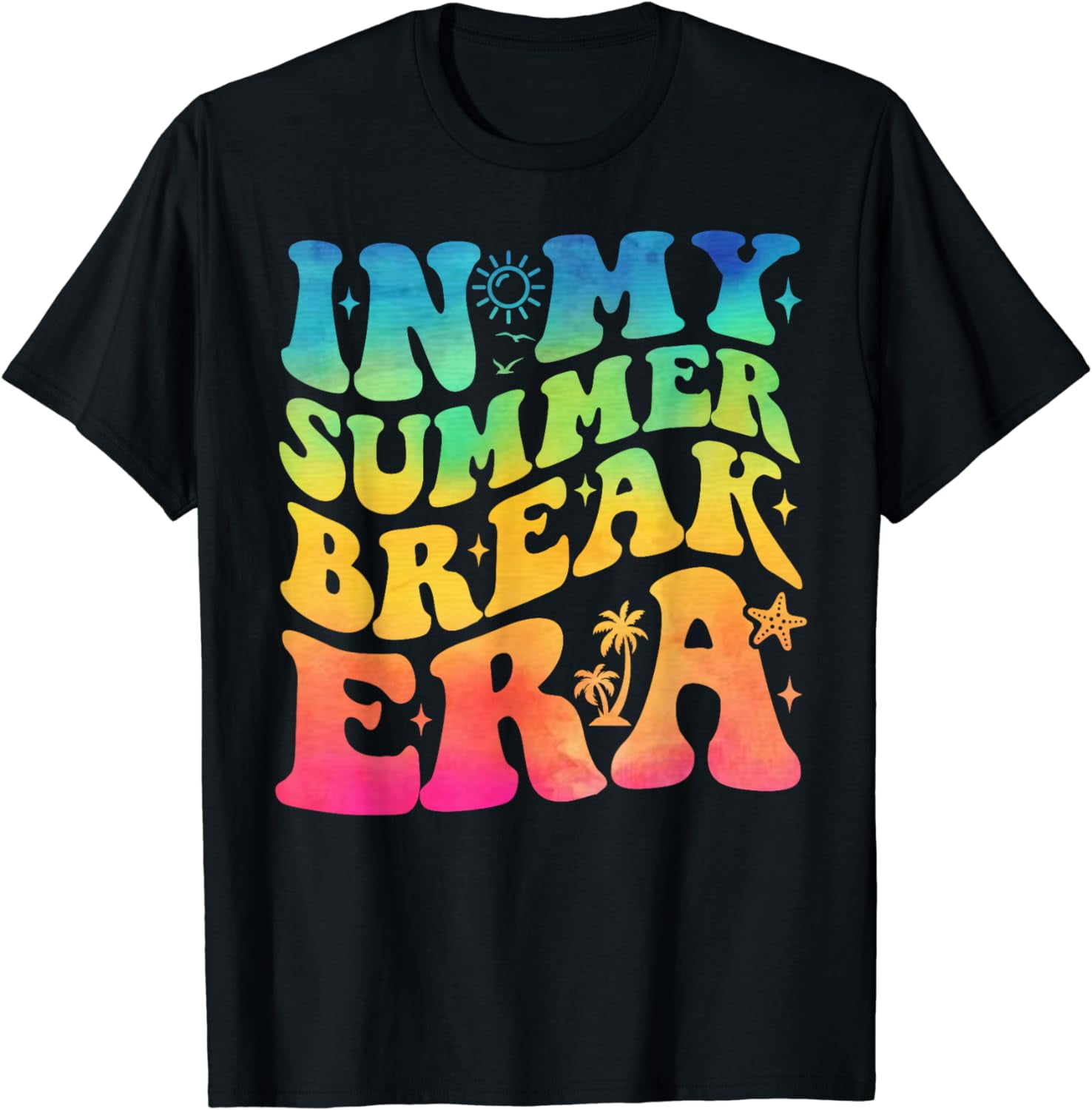 In My Summer Break Era Summer Break groovy teacher Tie dye T-Shirt ...