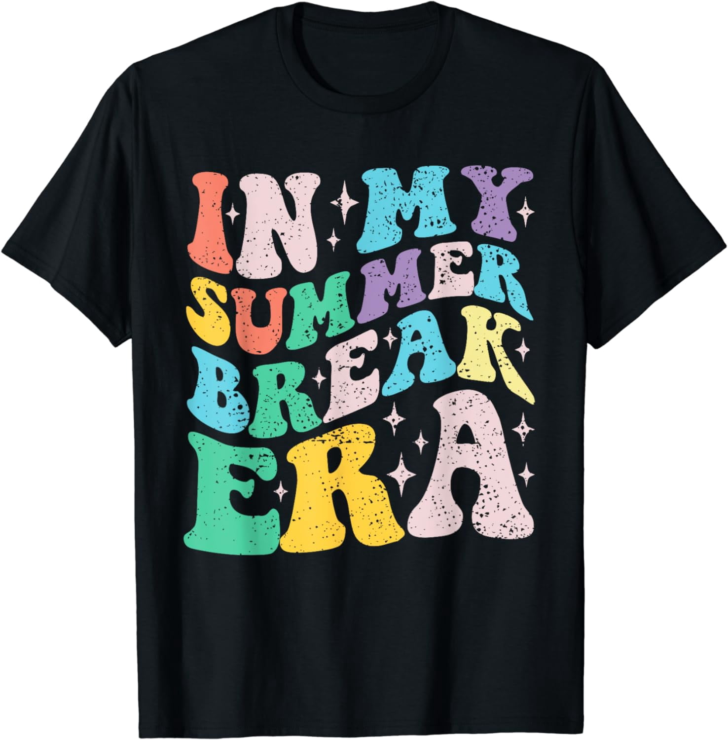 In My Summer Break Era Summer Break groovy teacher Vacation T-Shirt ...