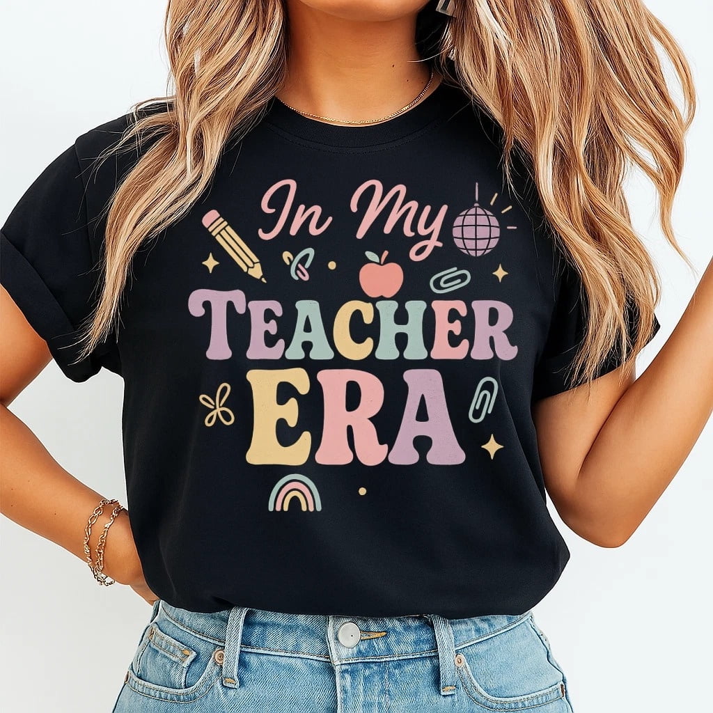 In My Teacher Era Shirt Cute Retro Teacher Tee Back To School Classroom ...