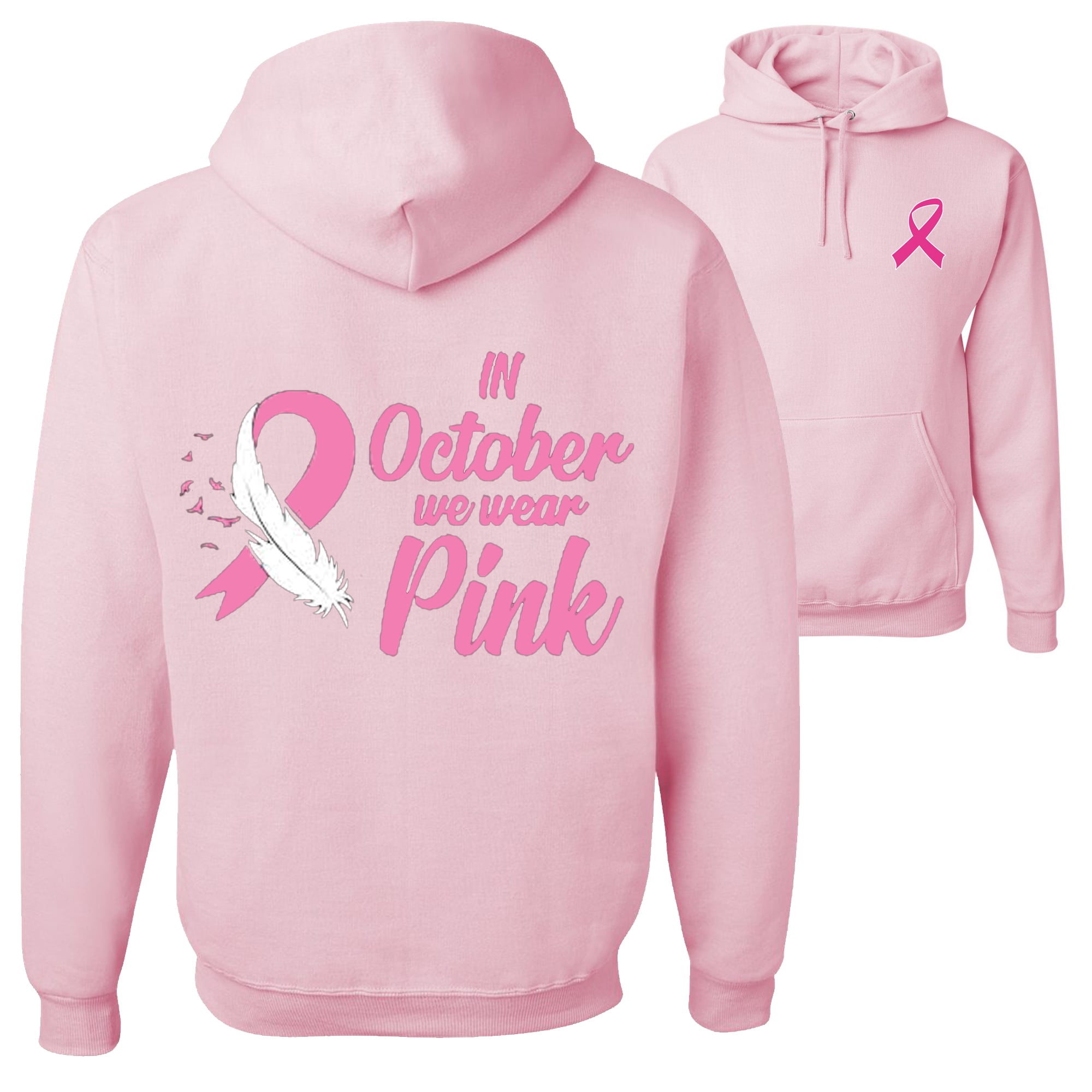 In October We Wear Pink Breast Cancer Awareness Survivor Front & Back ...