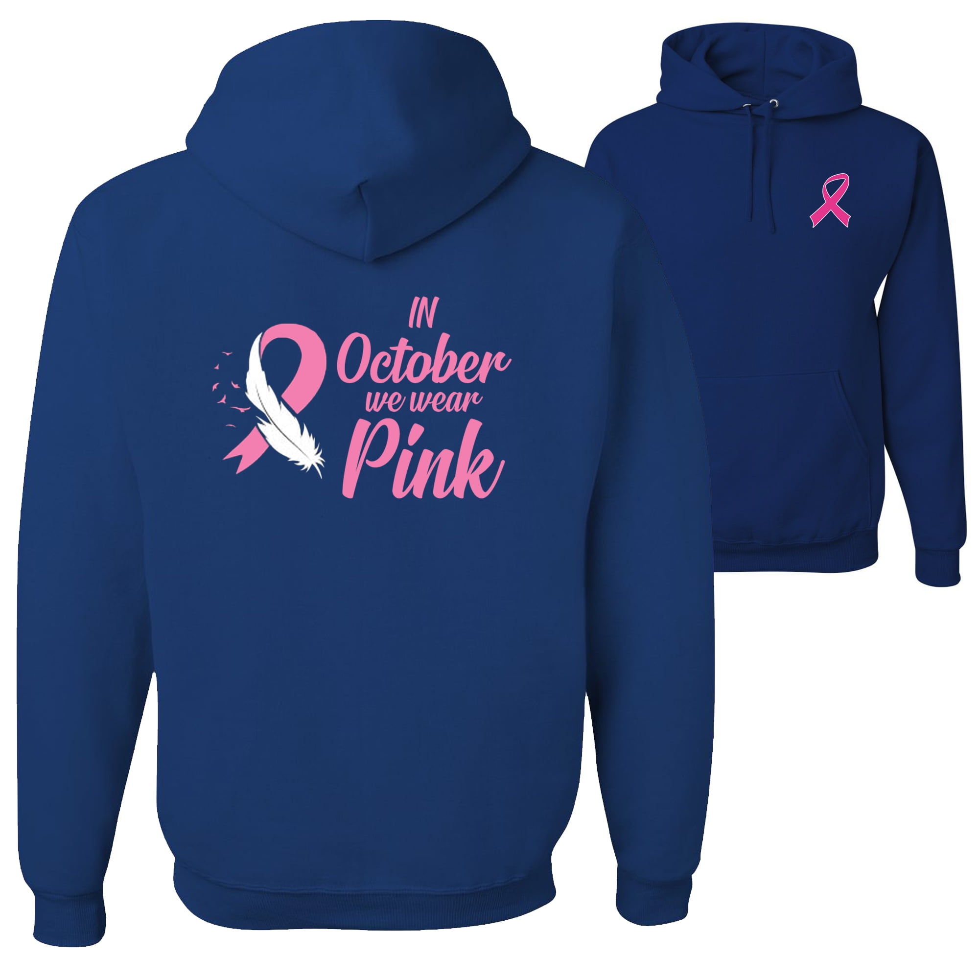 In October We Wear Pink Breast Cancer Awareness Survivor Front & Back ...