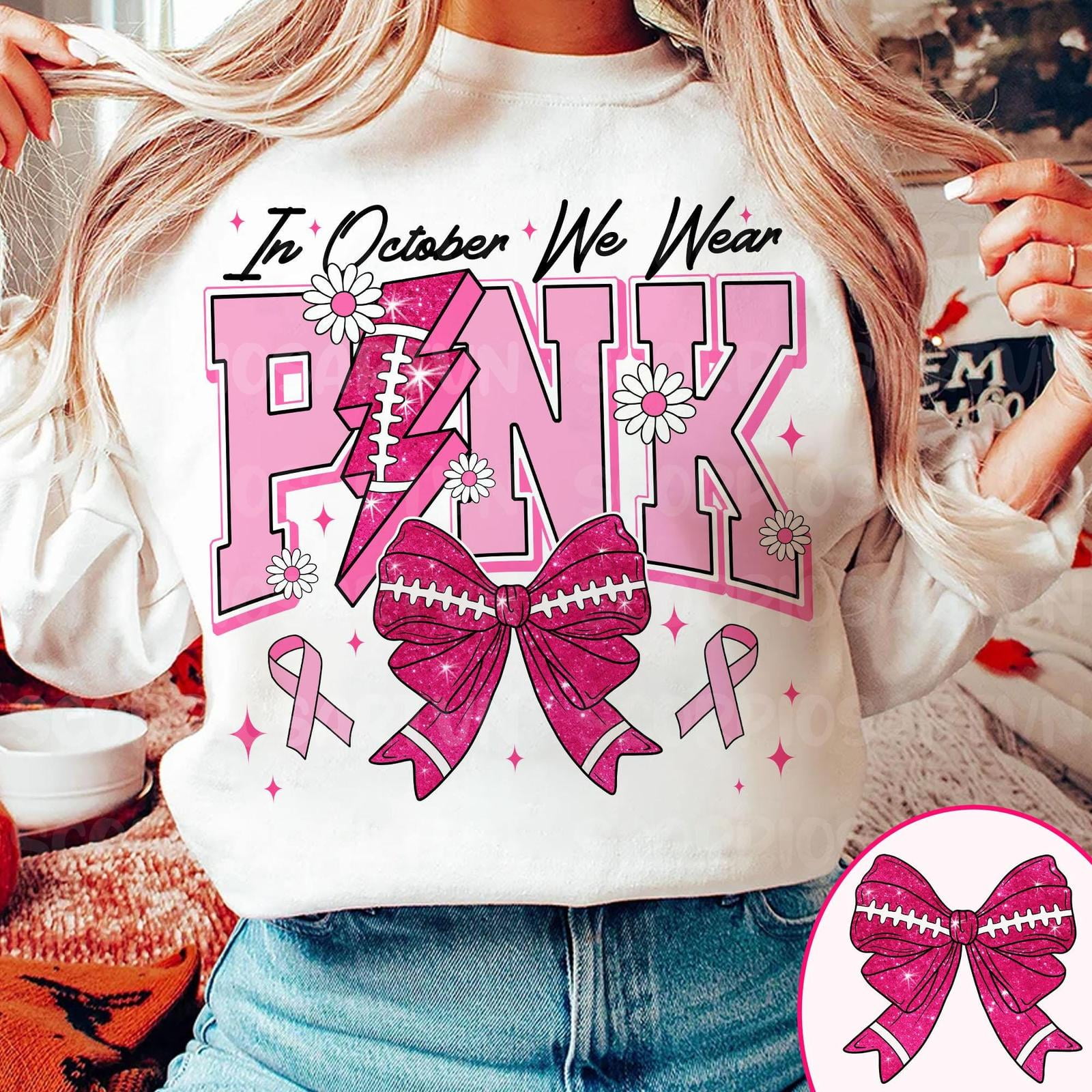 In October We Wear Pink Png, Breast Cancer Awareness Png, Breast Cancer ...