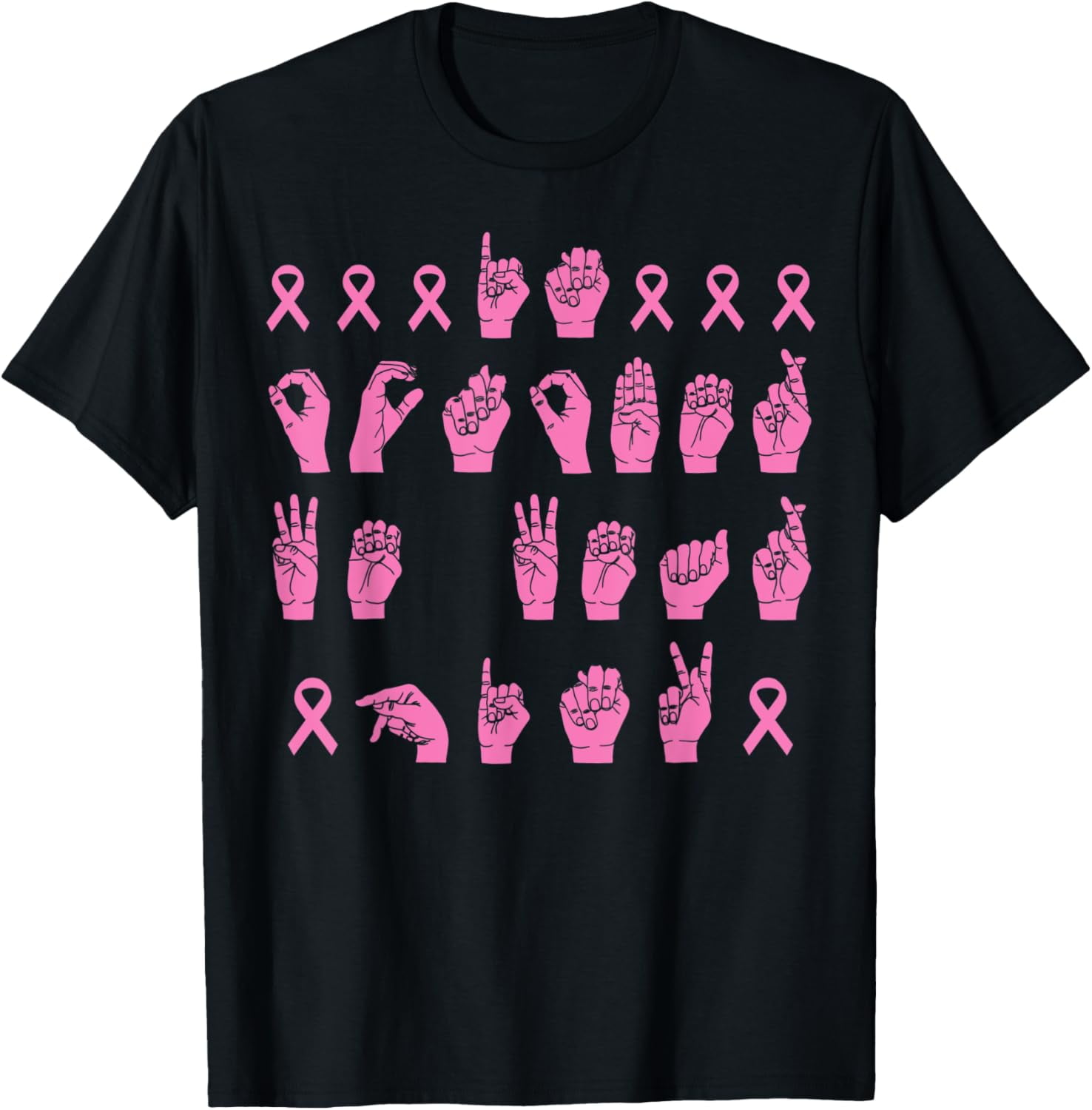 In October We Wear Pink Sign Language Breast Cancer Support Funny ...