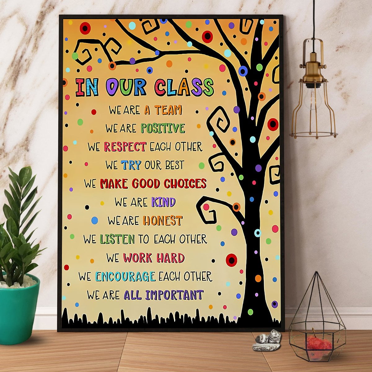 In Our Class We Are A Team We Are Positive Paper Poster No Frame Matte ...