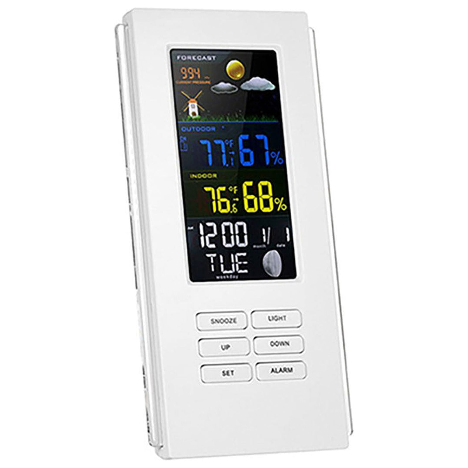 In/Outdoor Digital LCD Wireless Color Weather Clock Calendar Clock ...