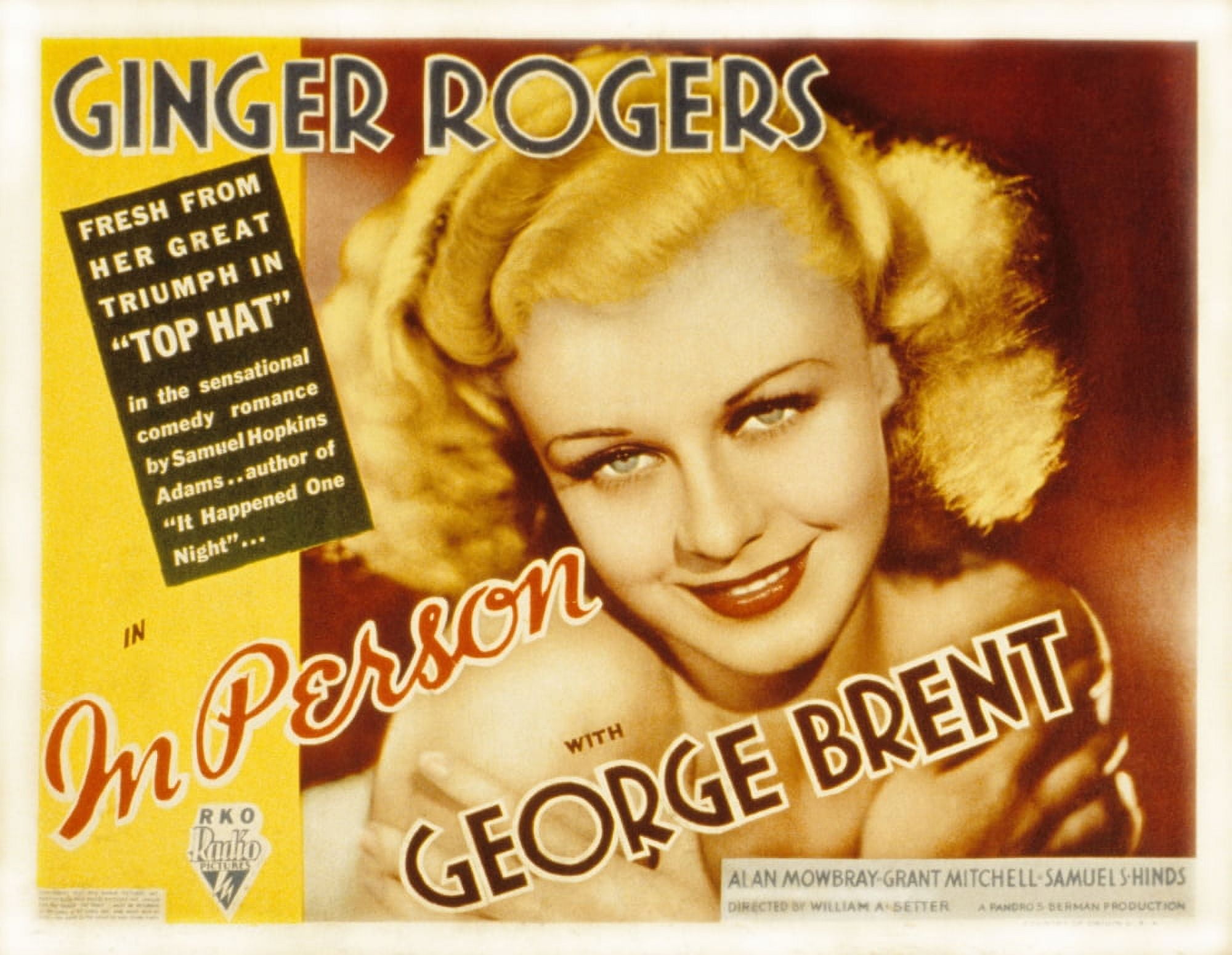 In Person Ginger Rogers 1935 Movie Poster Masterprint (28 x 22 ...