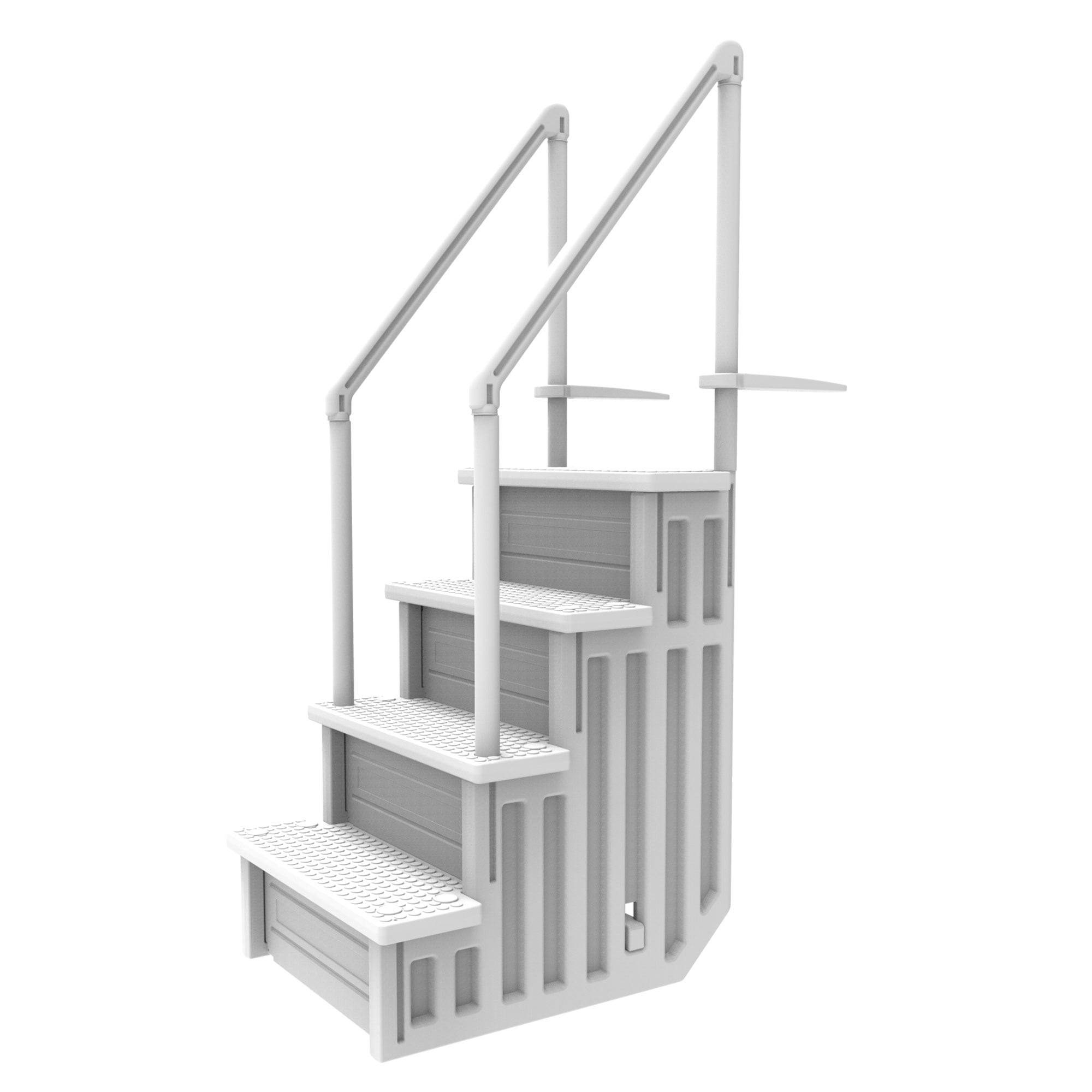 Above Ground Pool Plastic Stairs with Deck Mounting Brackets - Walmart.com