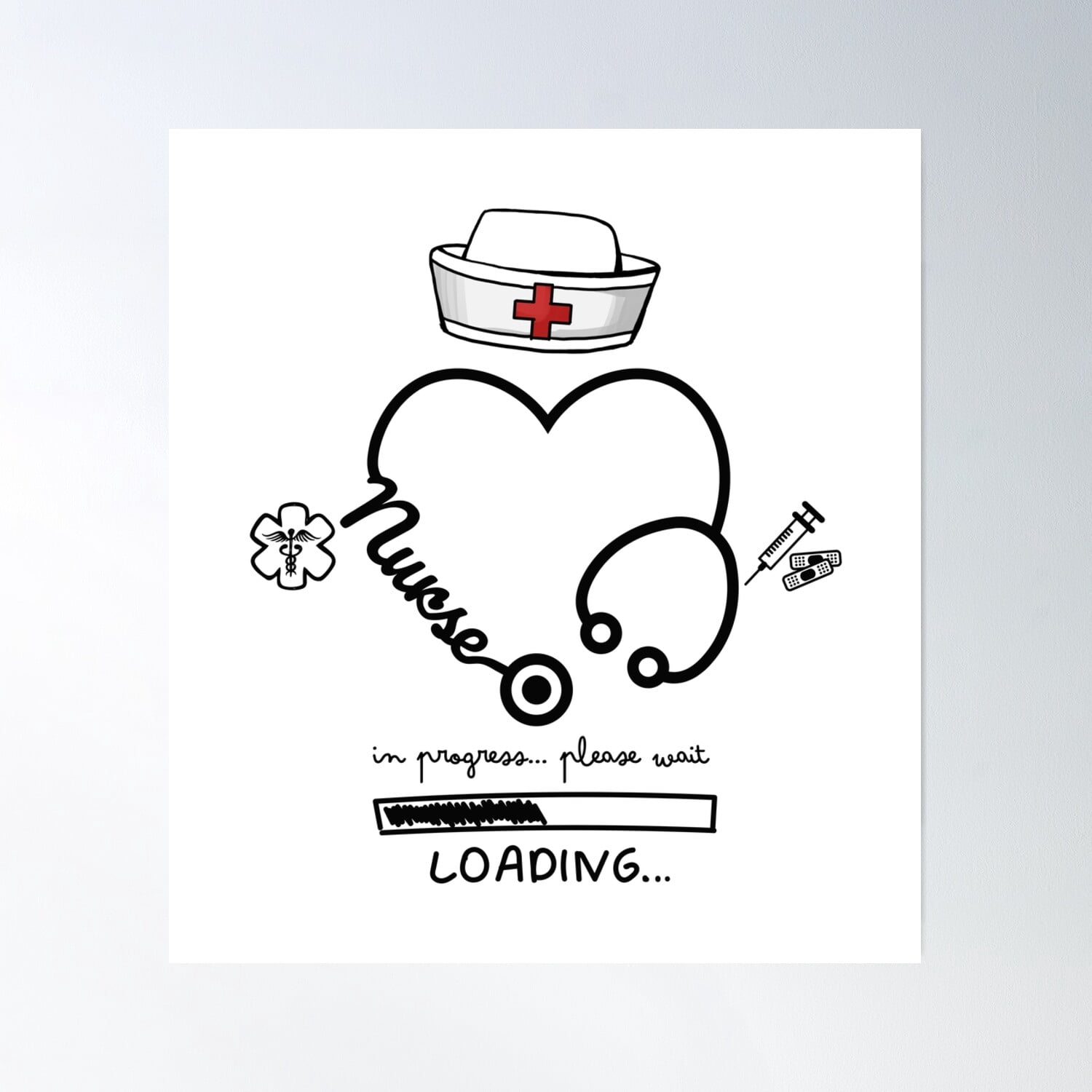 In Progress Please Wait Poster Wall Art, Modern Wall Decor, 8x12 ...